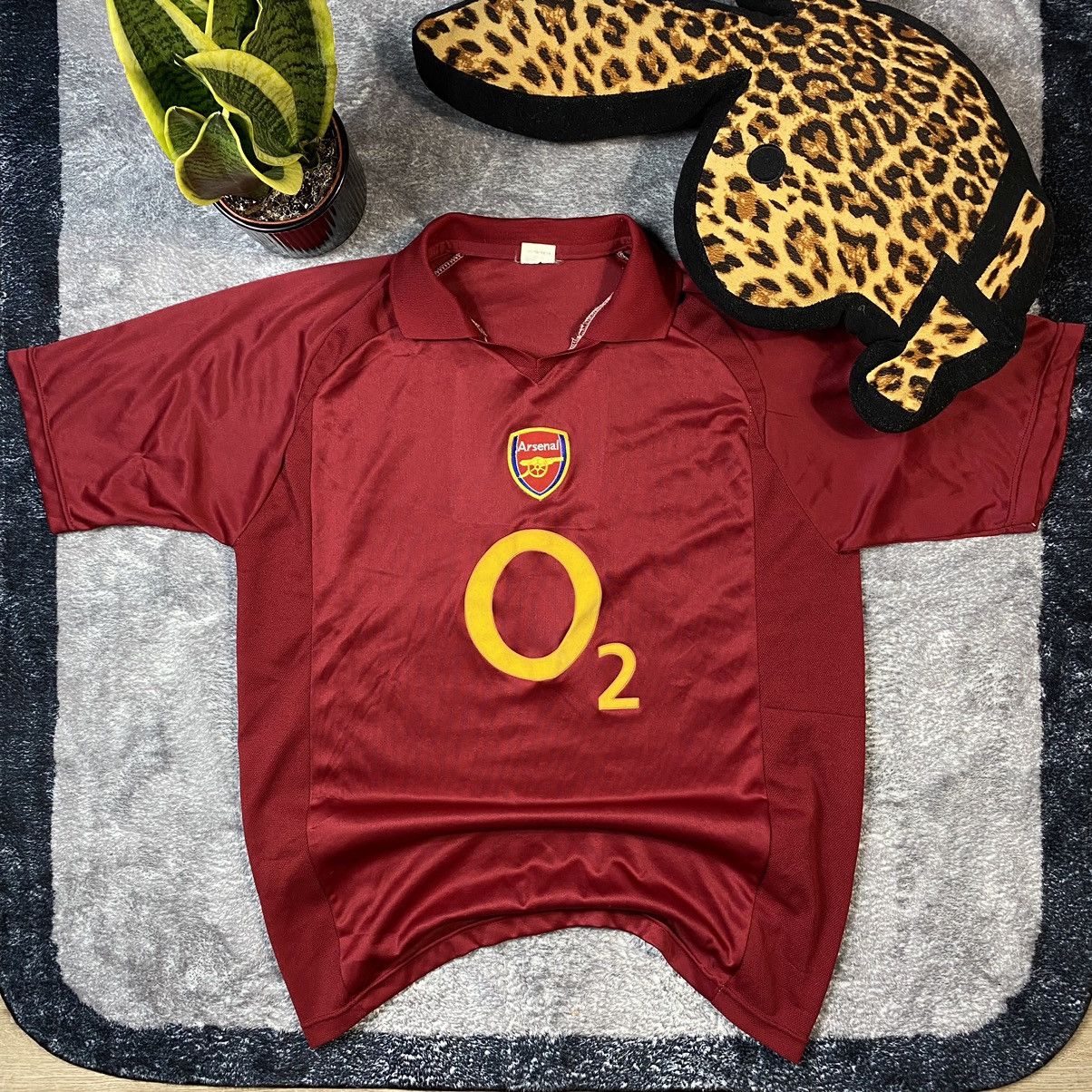 Vintage BLOKECORE ⚽️ ARSENAL FC #14 HENRY O2 JERSEY TSHIRT TEE KIT ...