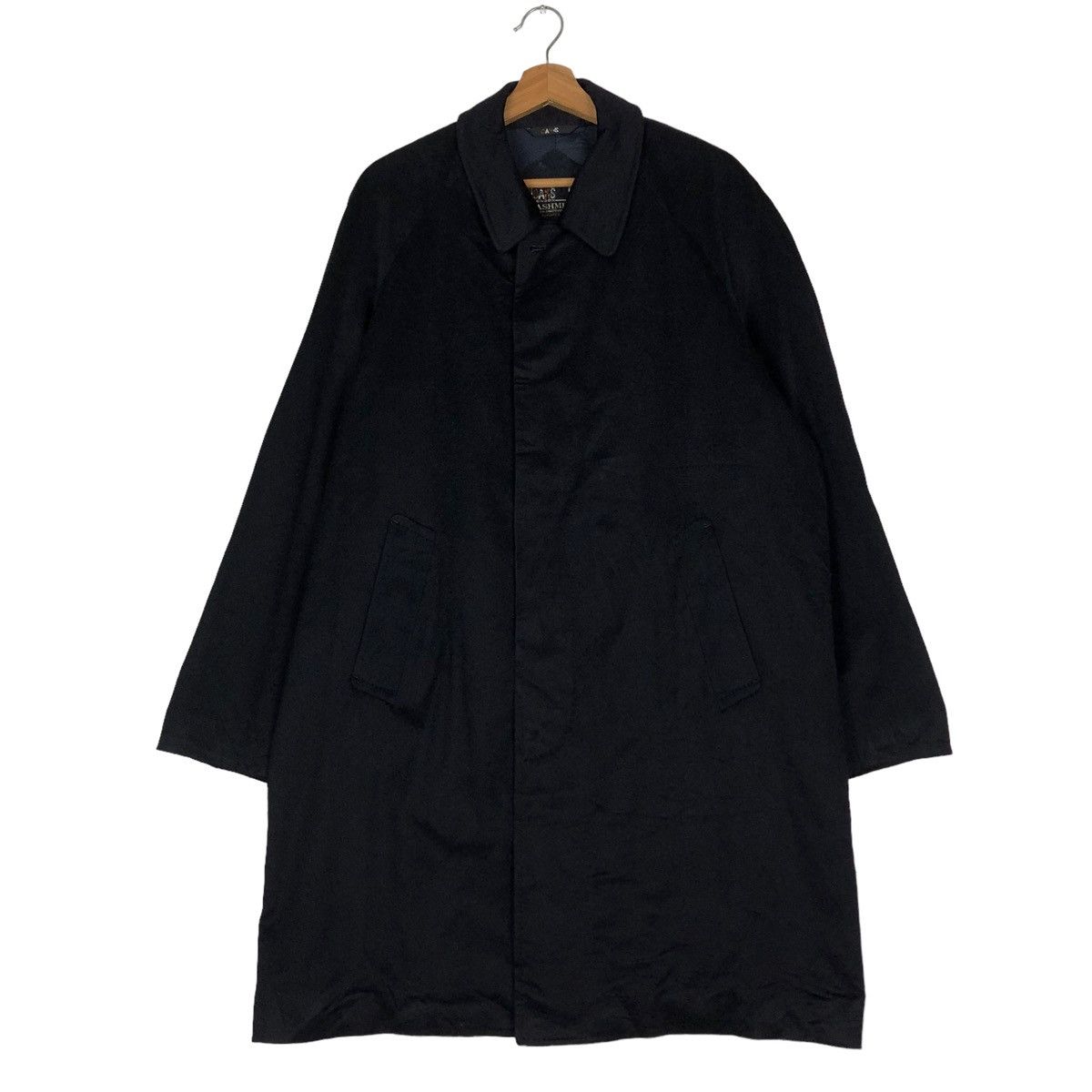 Designer × Loro Piana 🔥RICH BLACK - LONG FLY COATS LONG JACKET ...