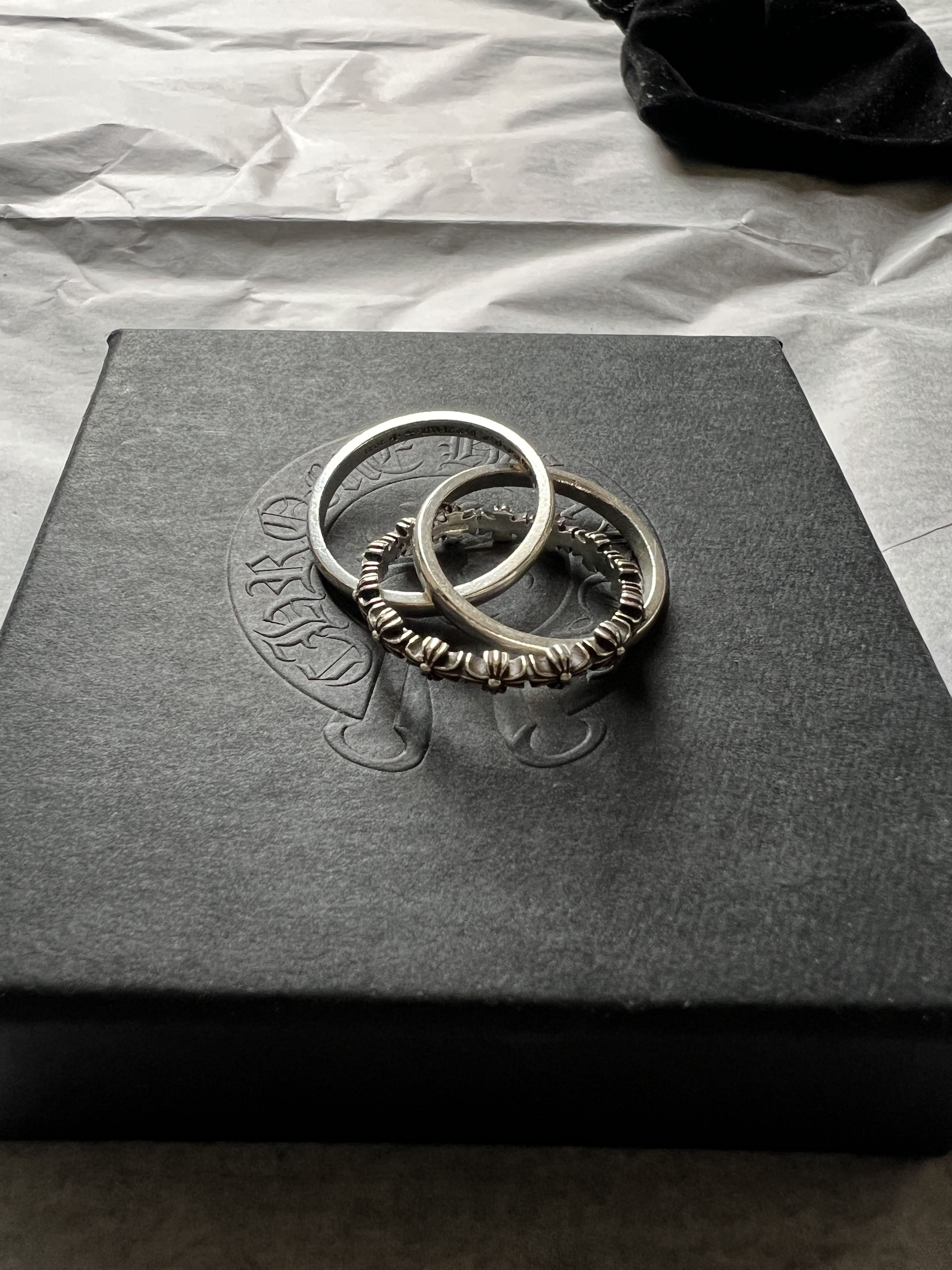Chrome Hearts Chrome Hearts Tiny E Trinity Ring Size 8 | Grailed