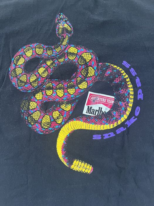 Vintage Vintage Marlboro Snake Pass 90s Single Stitch Pocket T-Shirt ...