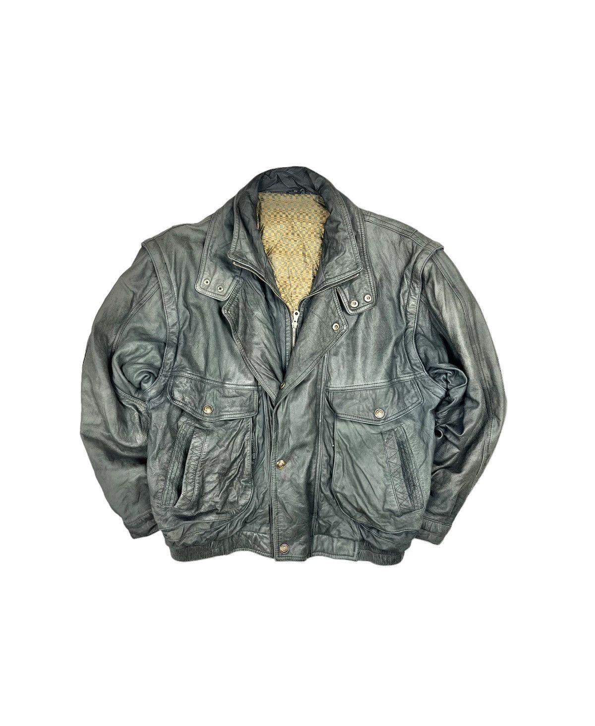 Leather Jacket × Vintage Vintage Trapper leather bomber from the 00's ...