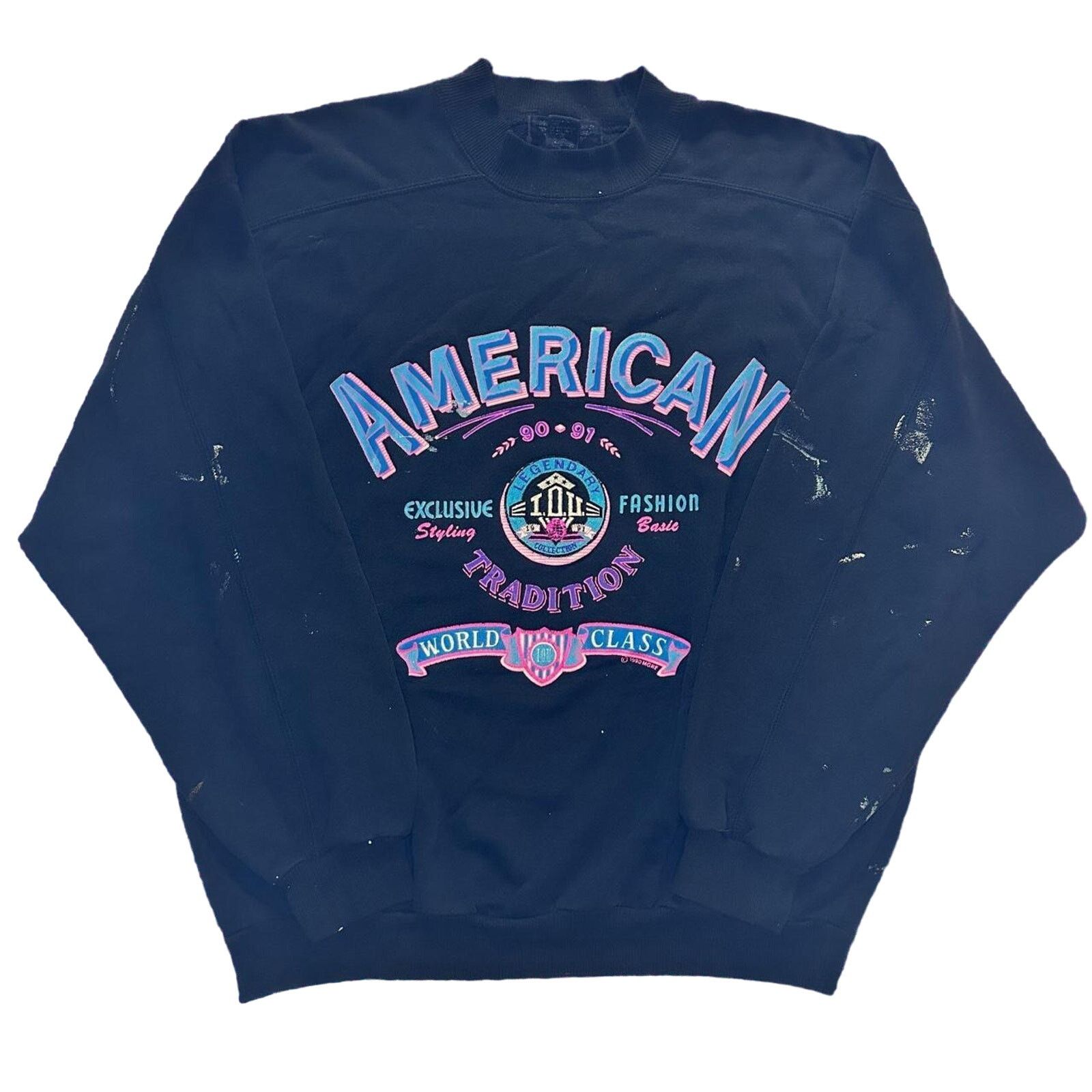 Vintage American world class exclusive paint stained sweater | Grailed
