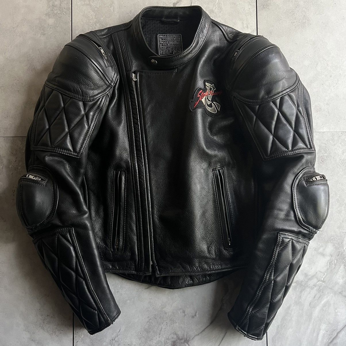 Kadoya Kadoya K’s “Hayabusa” Stealth Racing Leather Moto Jacket | Grailed