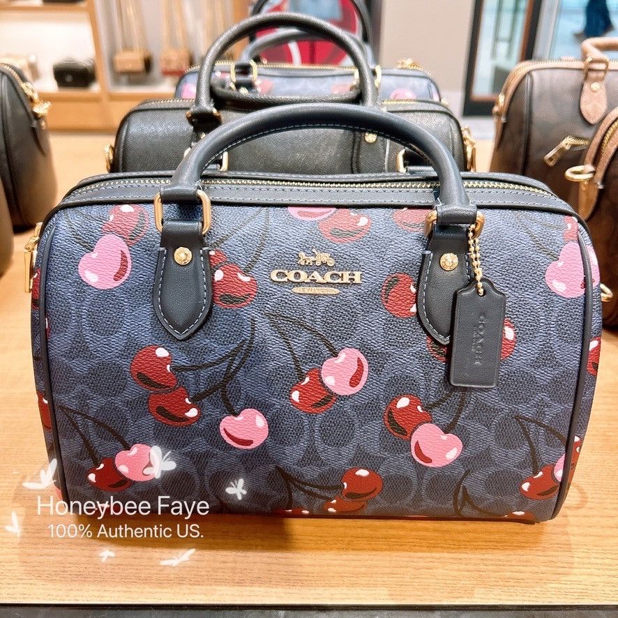 Coach 🍒 Rowan Satchel Bag In Signature Canvas With Cherry CY692 | Grailed