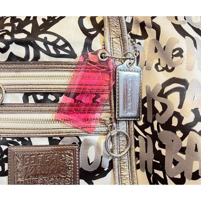 Coach Coach Poppy Glam Bella Tote With Floral Graffiti | Grailed