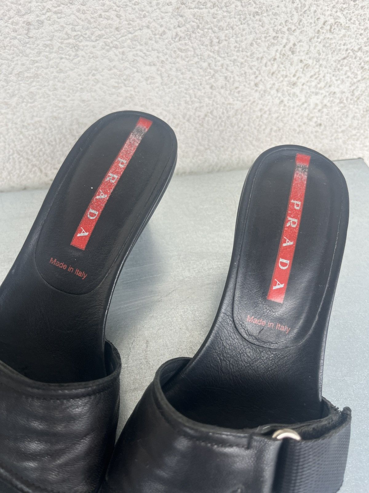 Prada Sport Early 2000s Velcro Strap Leather Sandals | Grailed