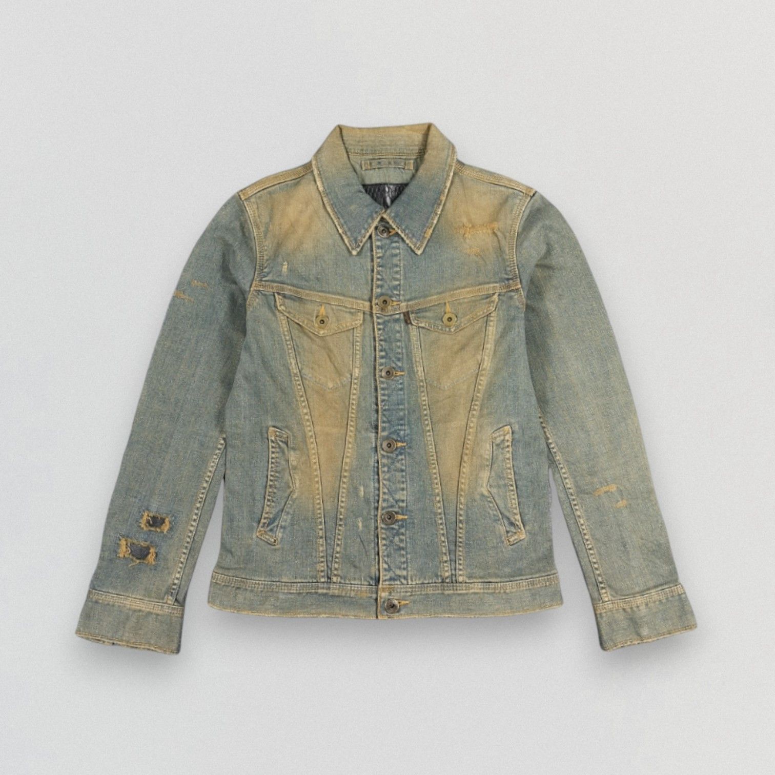 Japanese Brand Genuine Vintage Goa Rusty Wash Denim Trucker Jacket ...