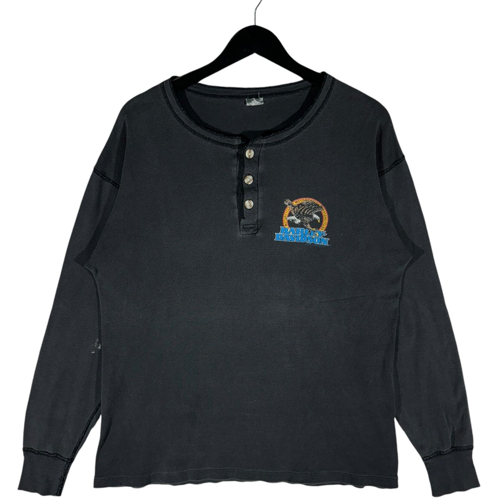 Harley Davidson Vintage Harley Davidson Shawnee, KS Henley Long Sleeve ...
