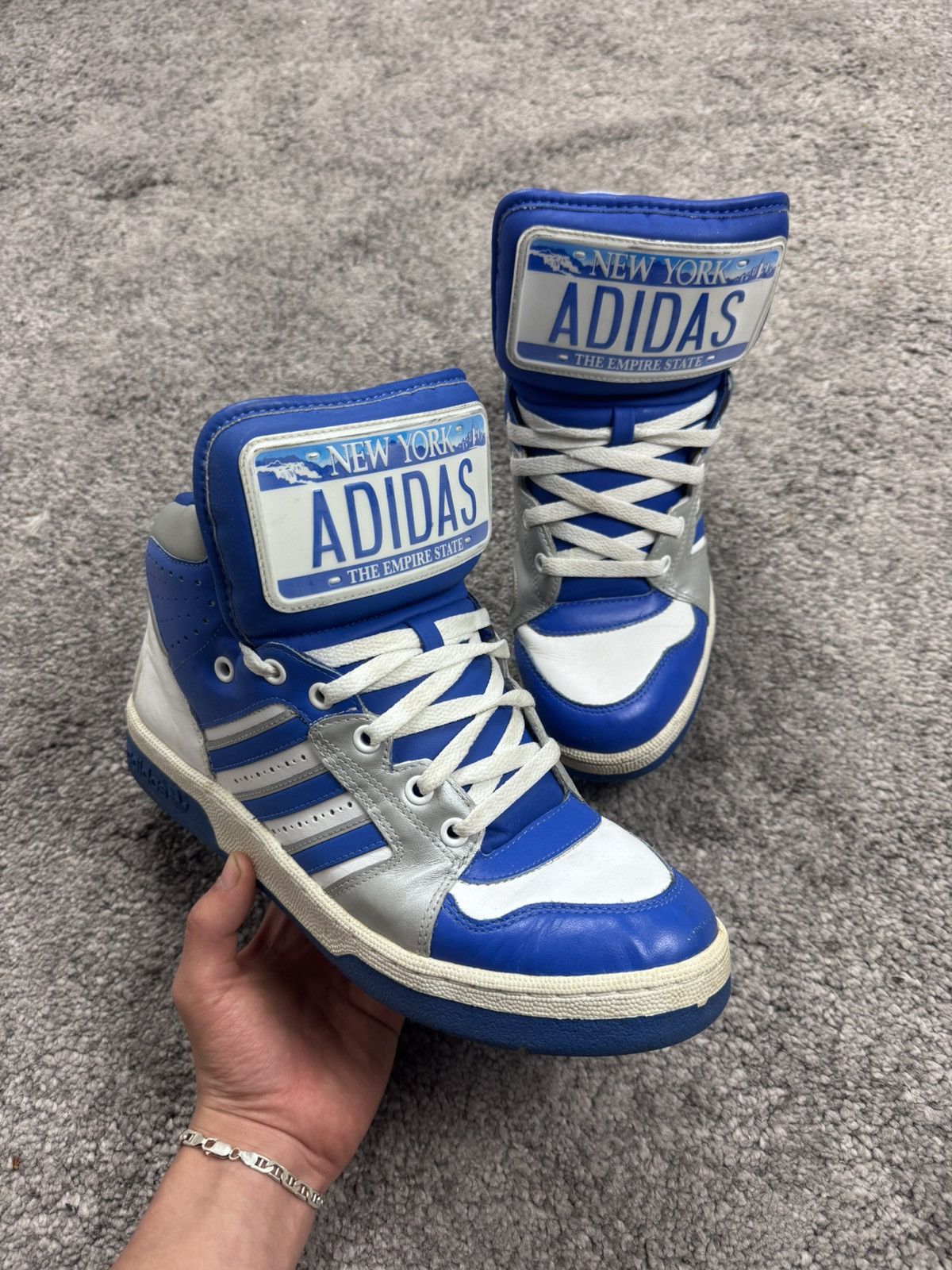 Adidas × Jeremy Scott 2010 JS New York license plate size 10US | Grailed