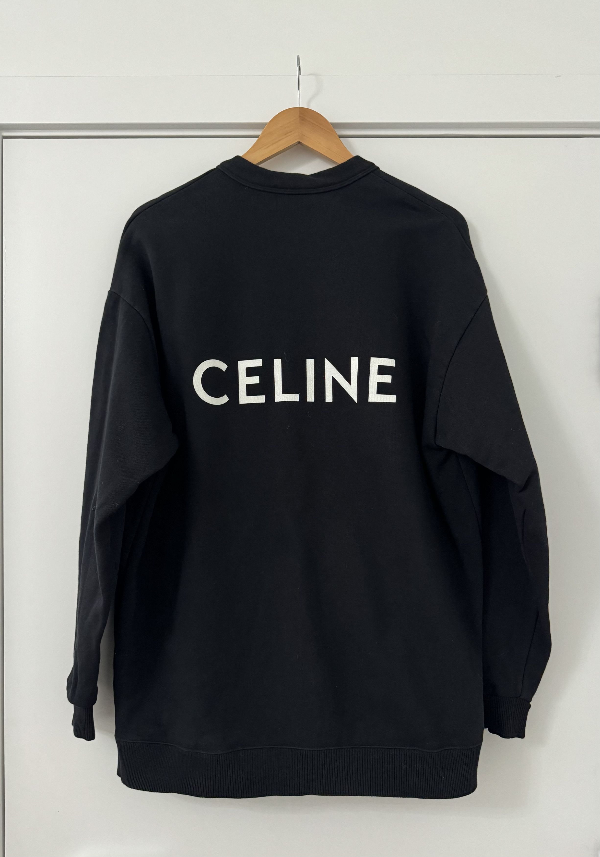 Celine × Hedi Slimane CELINE OVERSIZED CARDIGAN COTTON FLEECE | Grailed