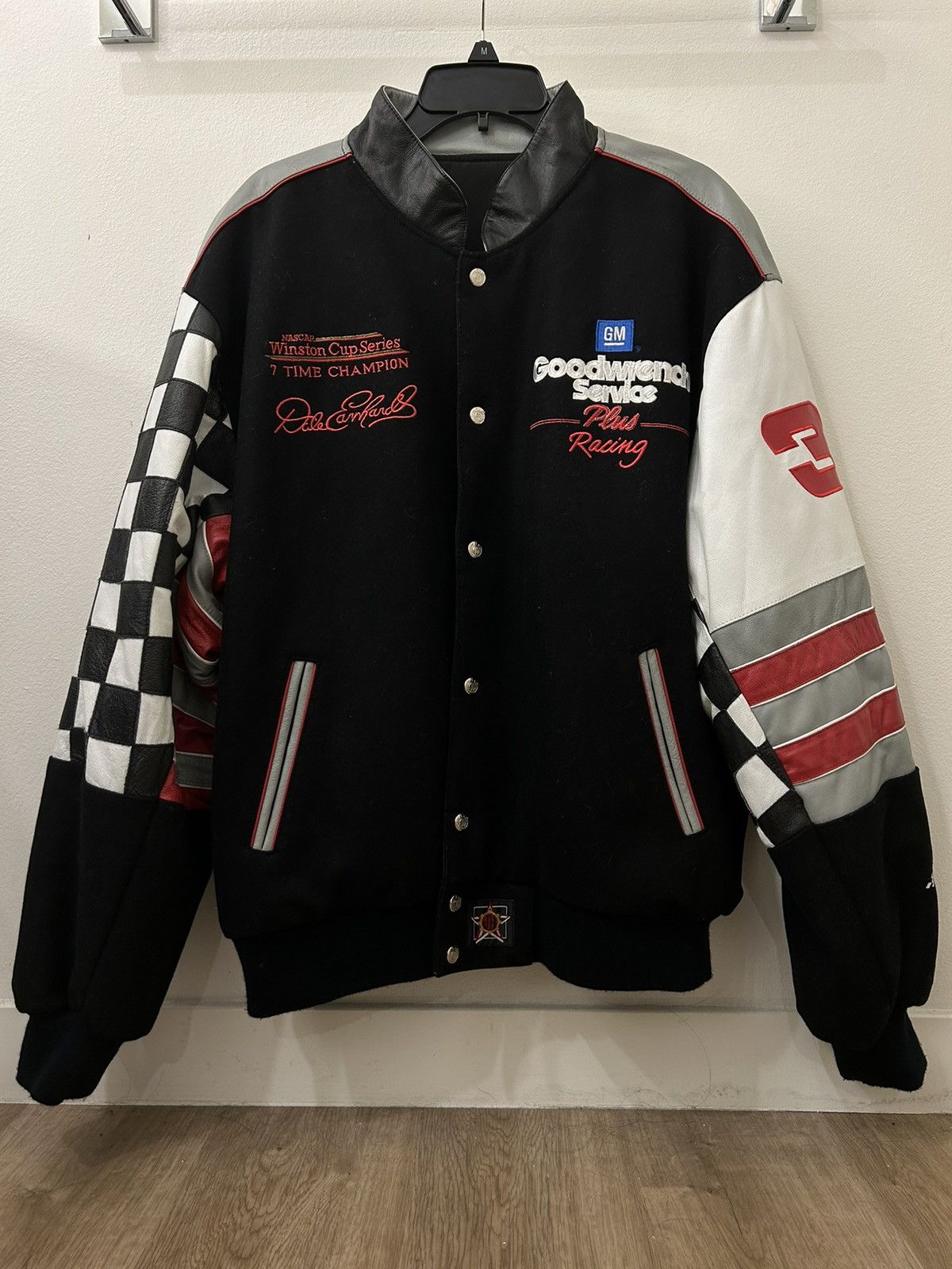 Vintage Dale Earnhardt Reversible Leather Racing Jacket Mens XL | Grailed