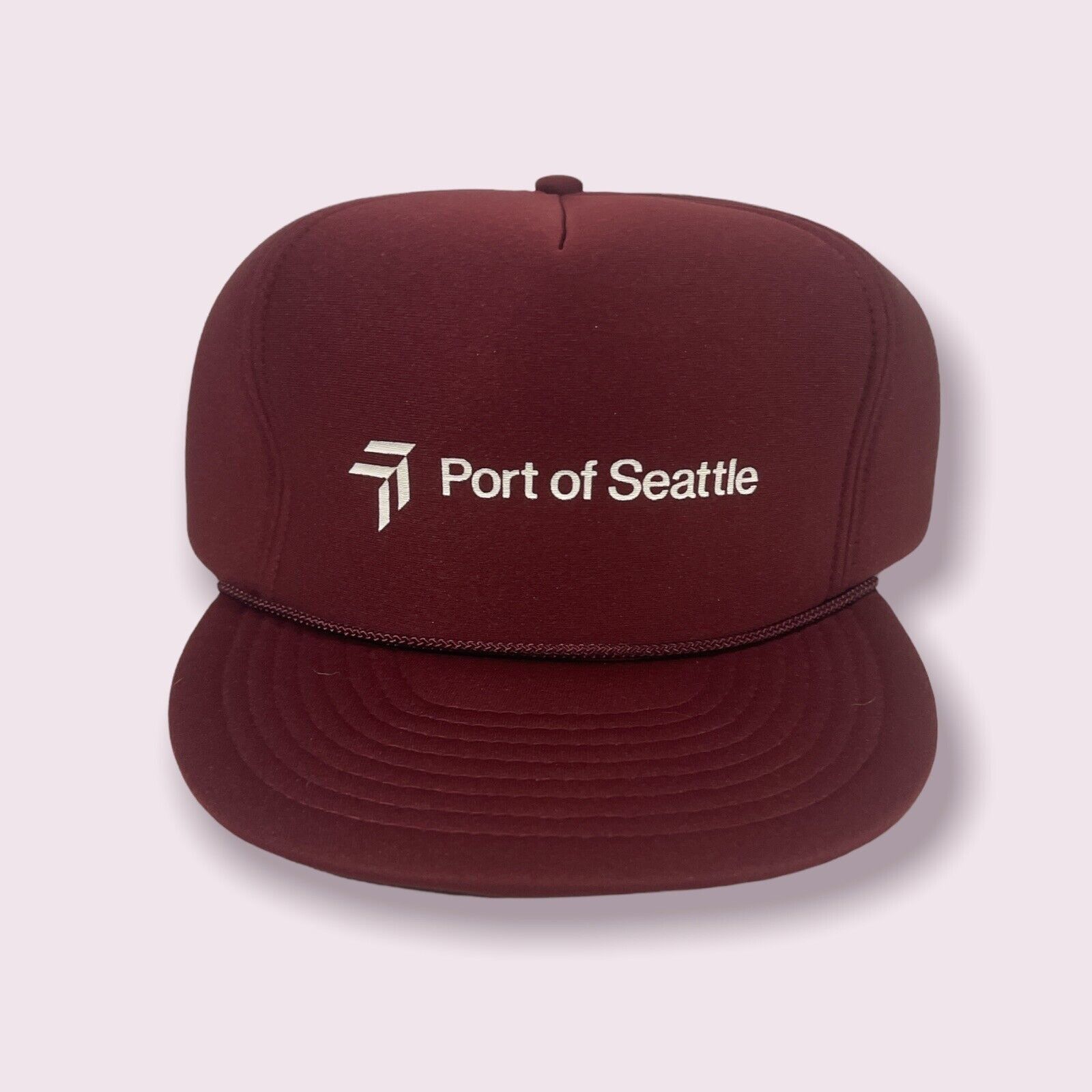 Nissin VINTAGE PORT OF SEATTLE hat adjustable maroon NISSIN | Grailed