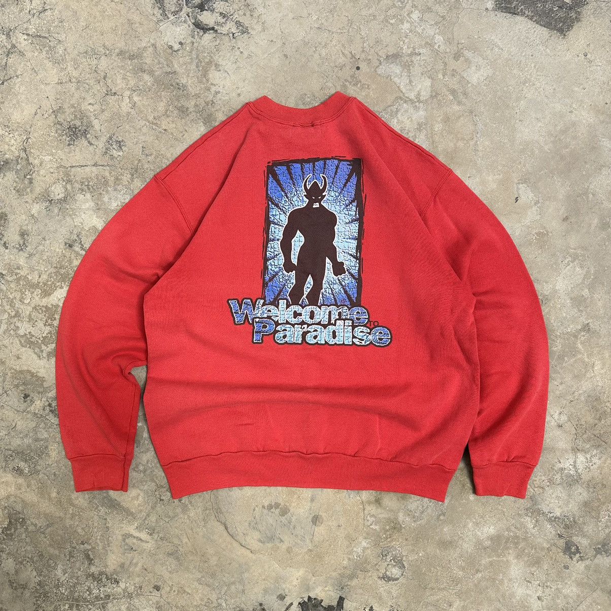 Anima × Band Tees × Vintage 00s Vintage Welcome to Paradise center boxy ...