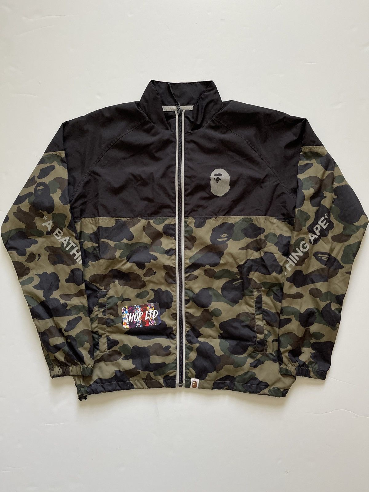 Bape A Bathing Ape Green Camo Light Windbreaker Jacket | Grailed