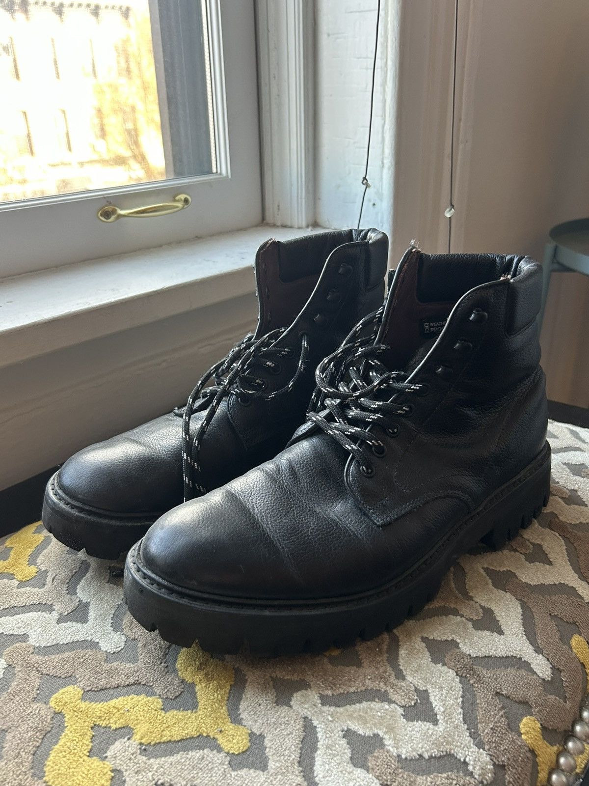 Allen Edmonds Allen Edmonds Higgins Mill Hiker Black Leather Boots Sz ...