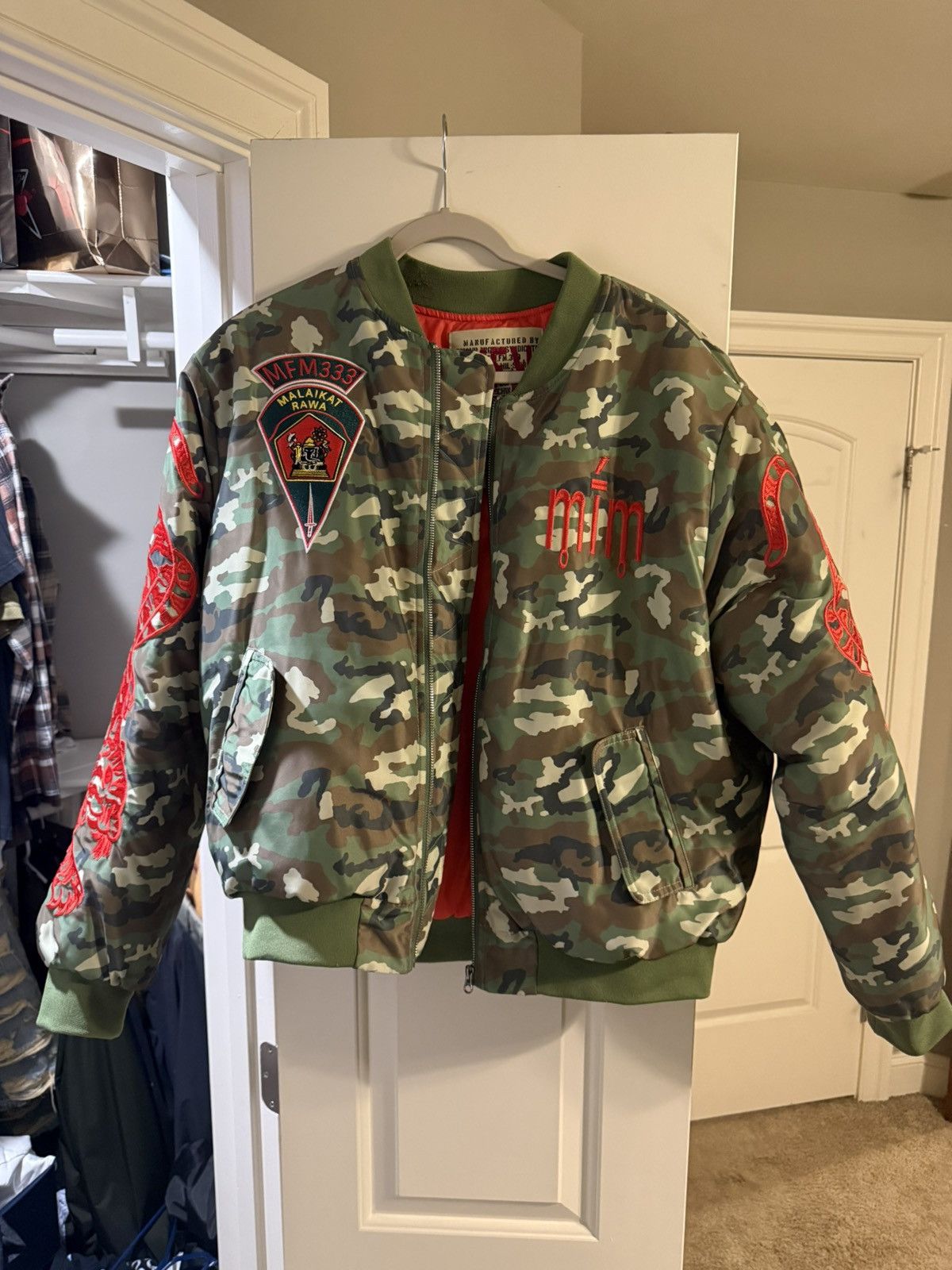 murd333r.fm Murder fm camo bomber jacket | Grailed