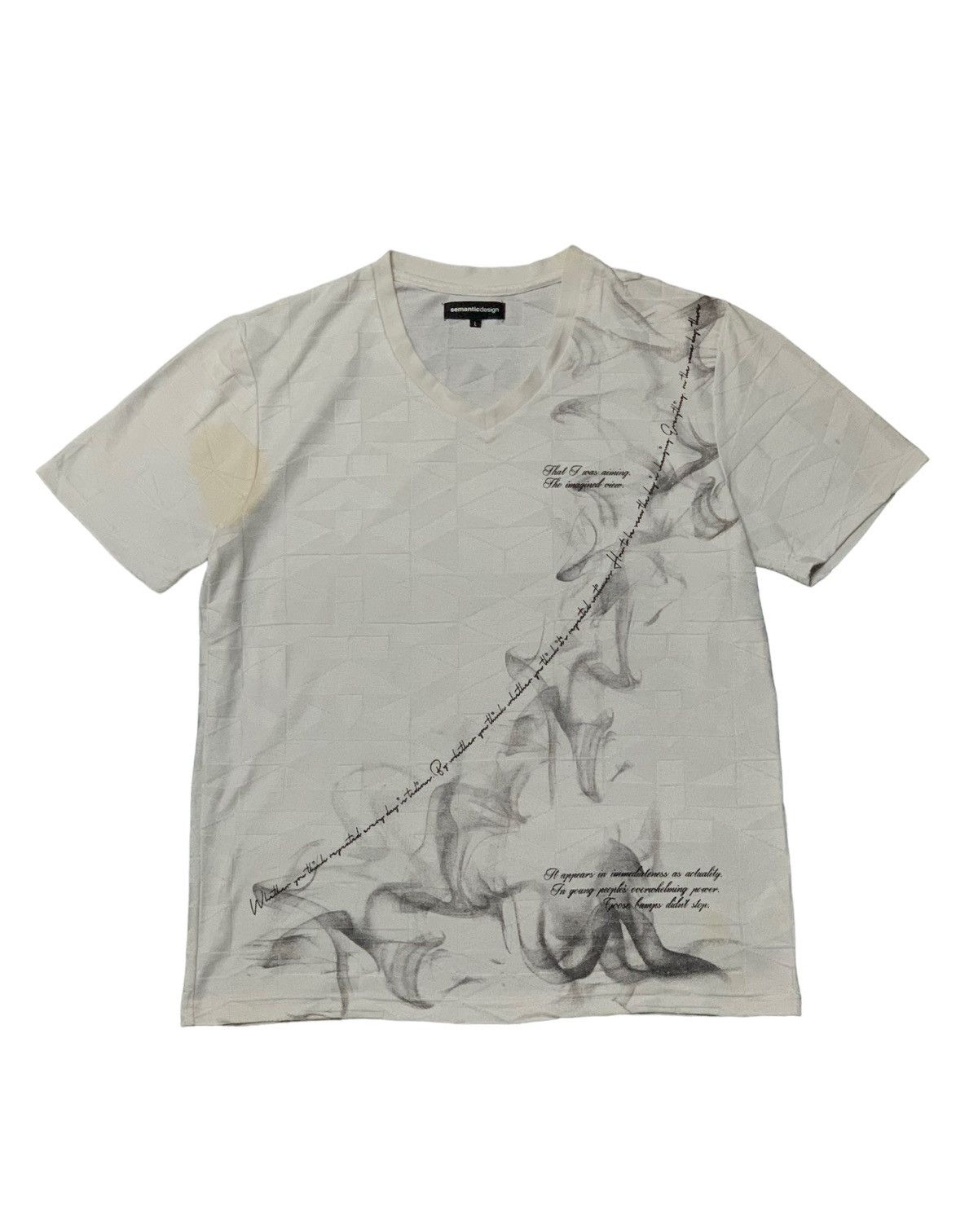 In The Attic × Japanese Brand 💥Semantic Design V Neck Smoke Design Poem ...