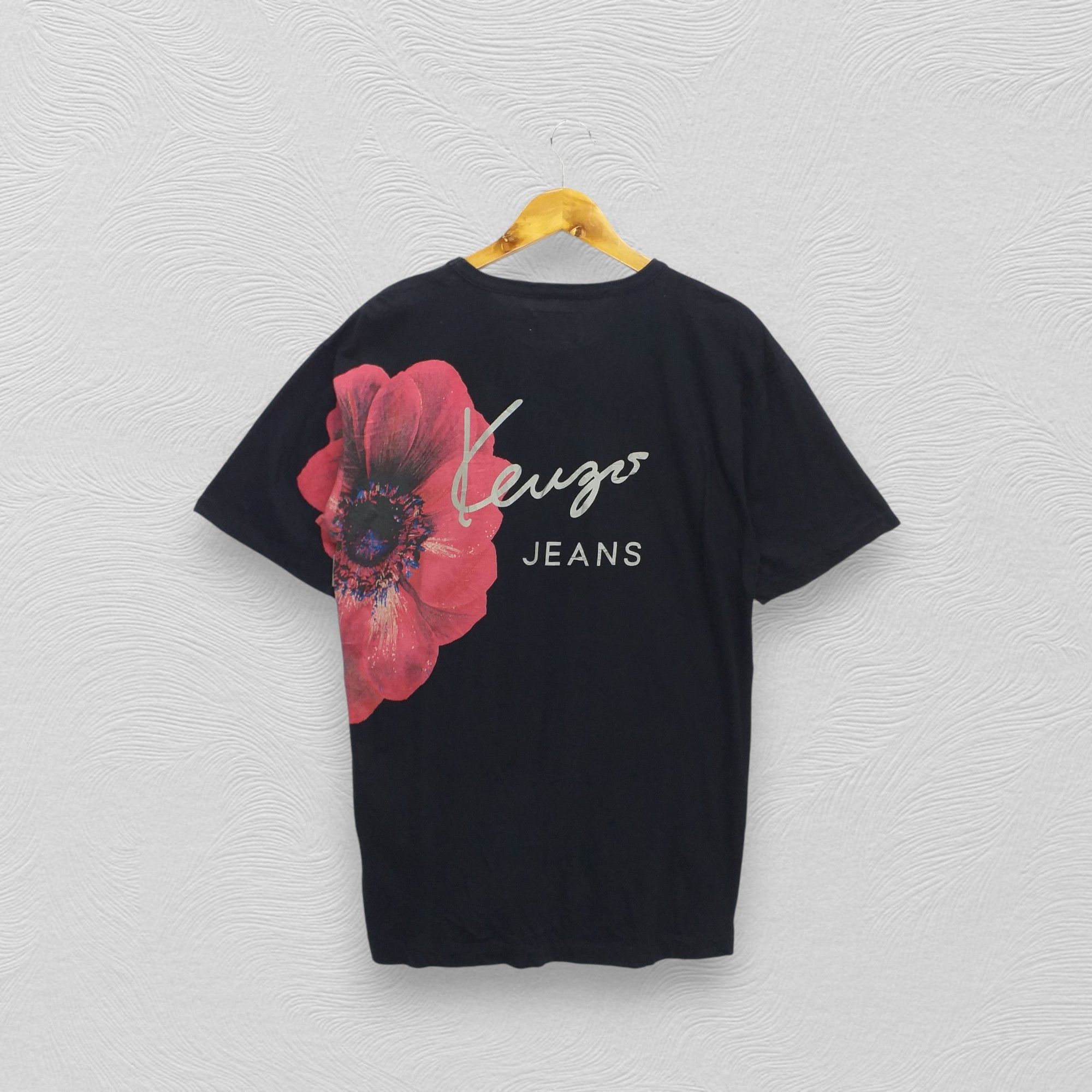 Japanese Brand Vintage Kenzo Jeans Flower Biggest Print Large Tshirt ...