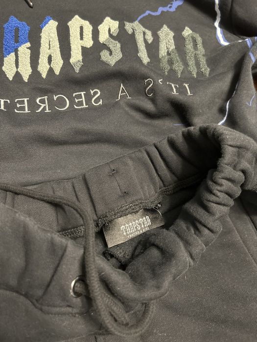 Trapstar London Trapstar black and blue lightning sweat suit | Grailed