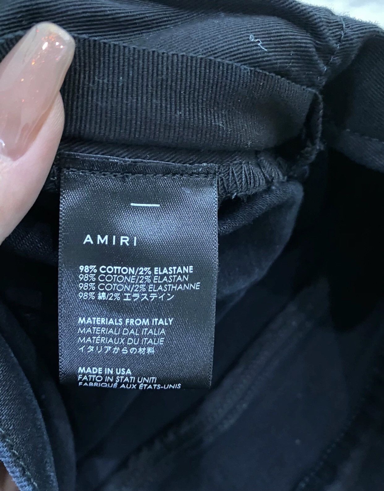 Amiri Amiri Washed Black Marble Pattern MX1 Combination Leather | Grailed