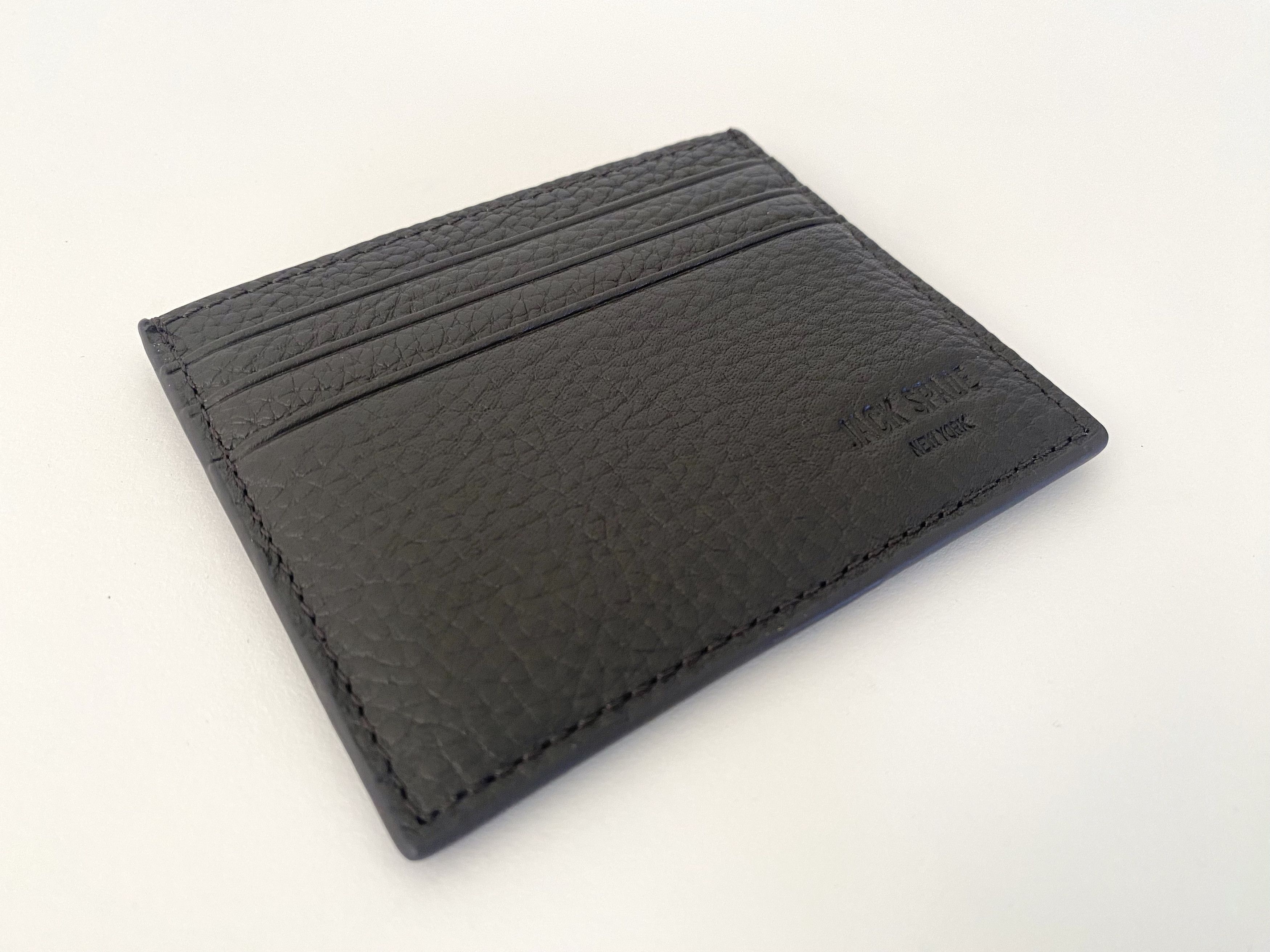 Jack Spade DARK BROWN PEBBLE LEATHER SLIM CARD WALLET | Grailed