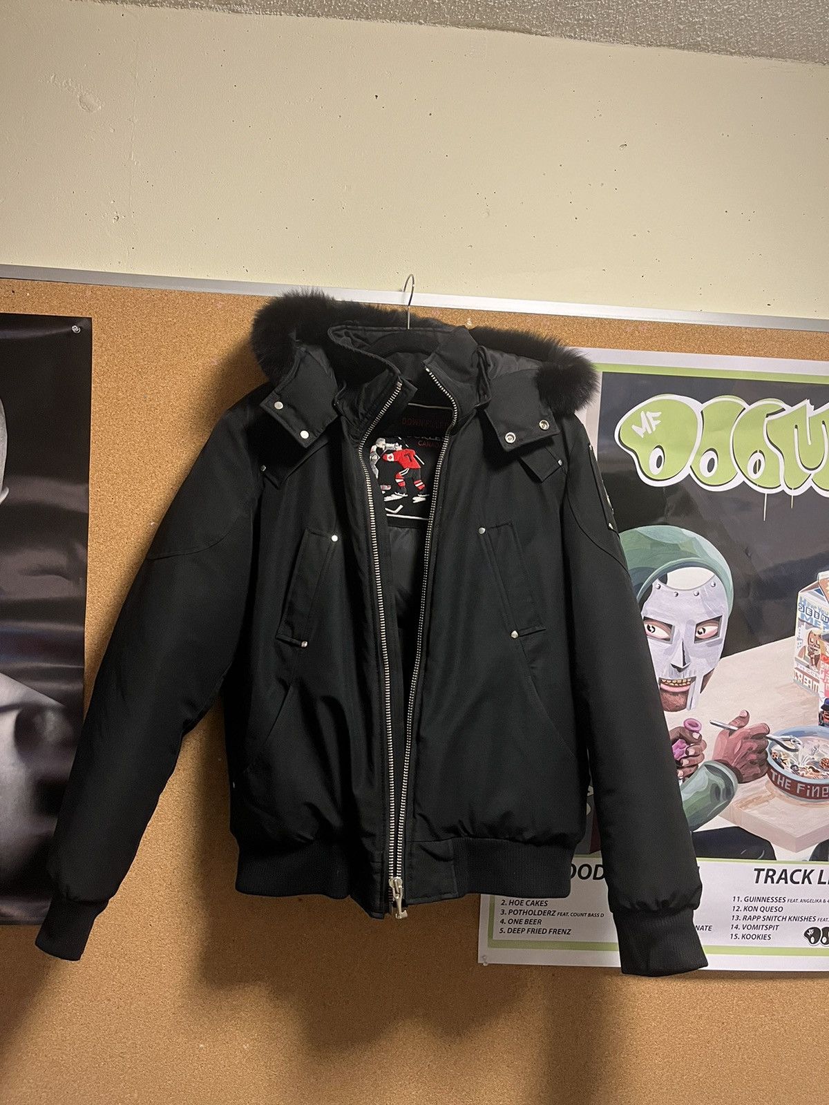 Moose Knuckles Moose Knuckle Black Fur Ballistic Bomber Jacket | Grailed