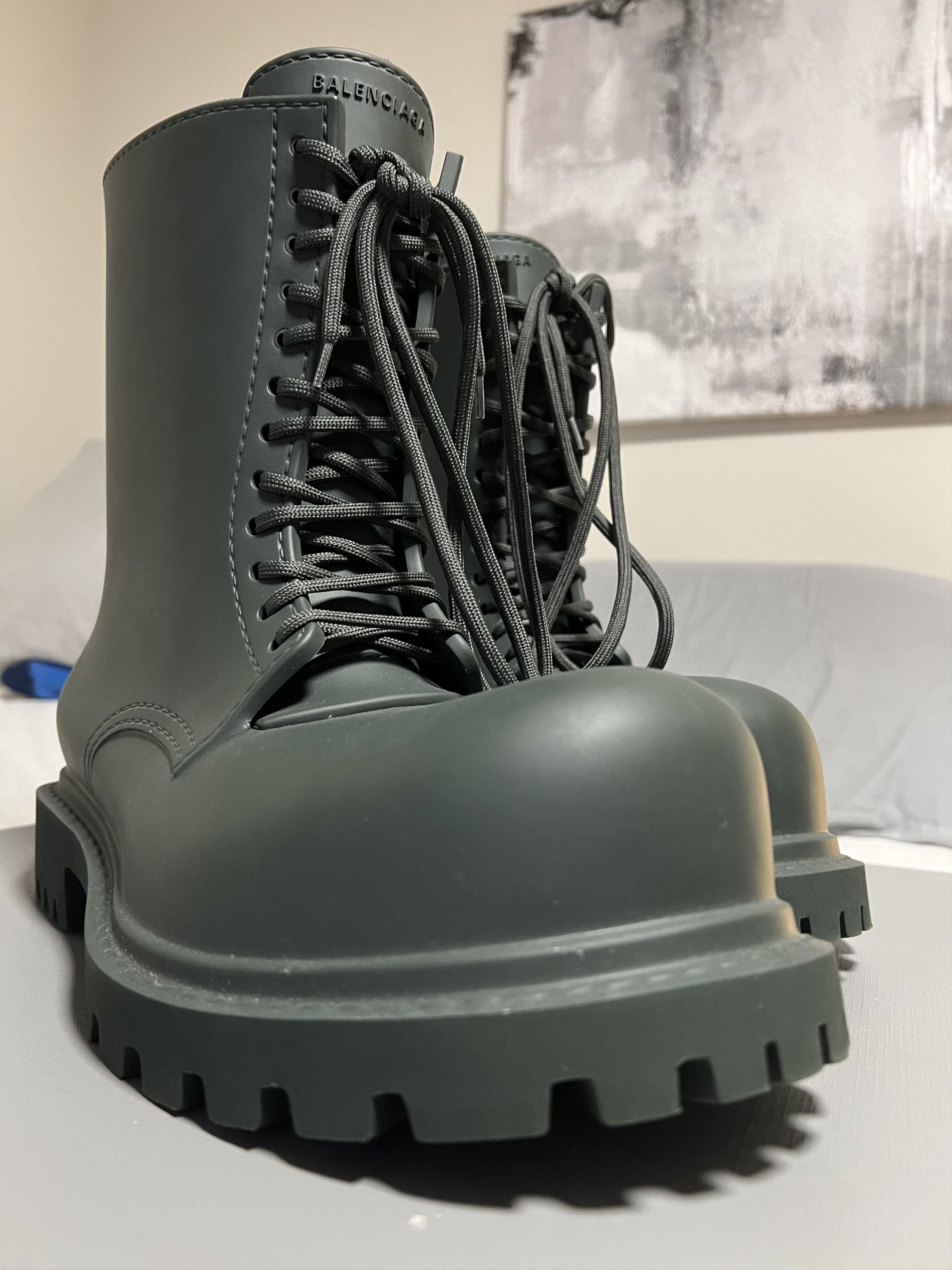 Balenciaga Balenciaga Steroid Boots, Dark Green/Army Green/Black | Grailed