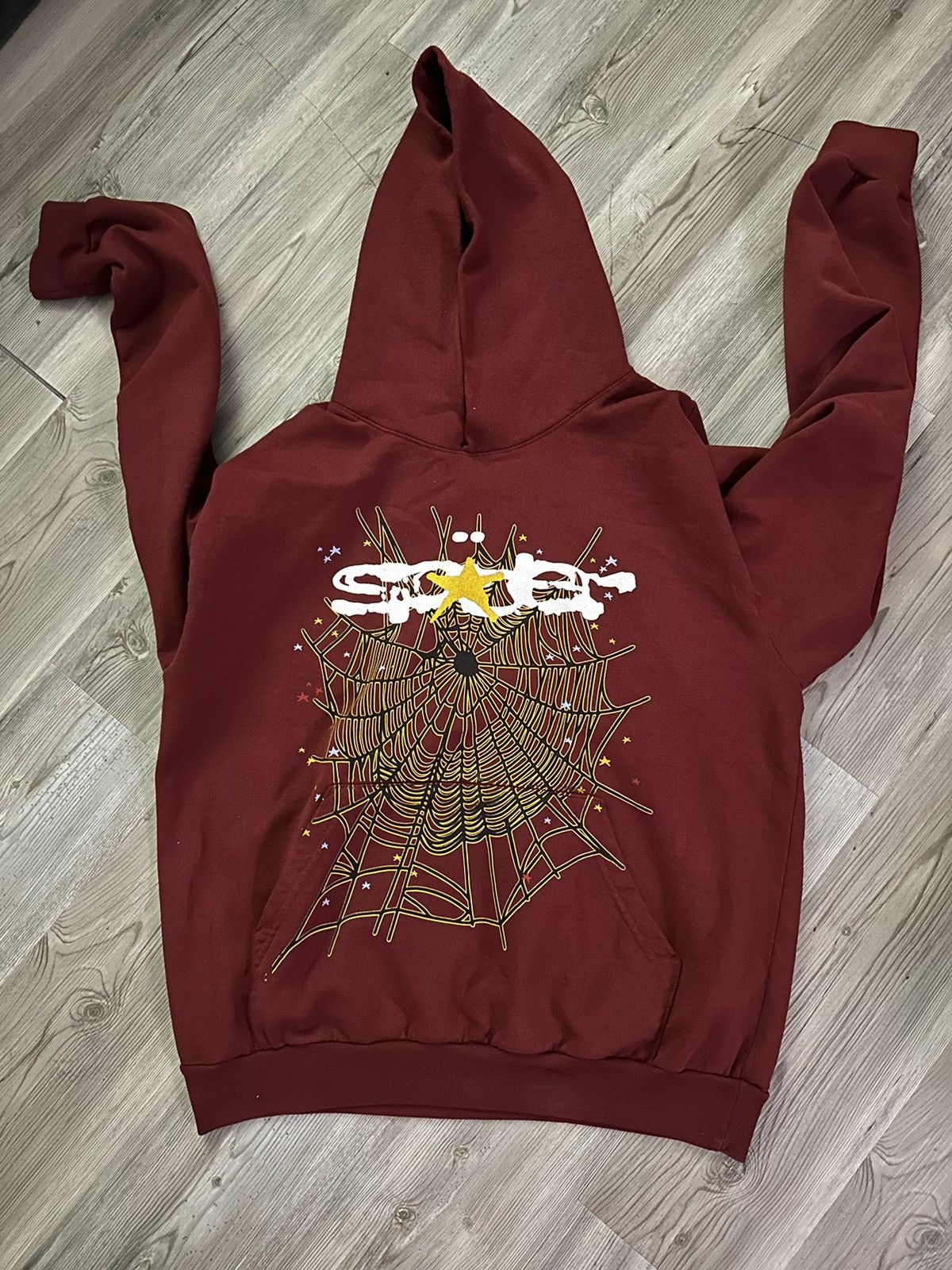 Streetwear Sp5der hoodie “Maroon” | Grailed