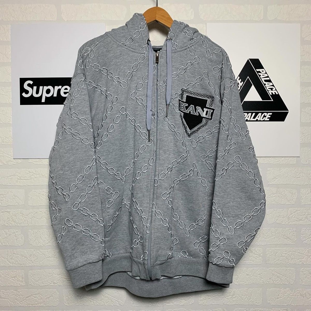 Fubu × Karl Kani × Vintage Karl Kani chain monogram overprint zip ...