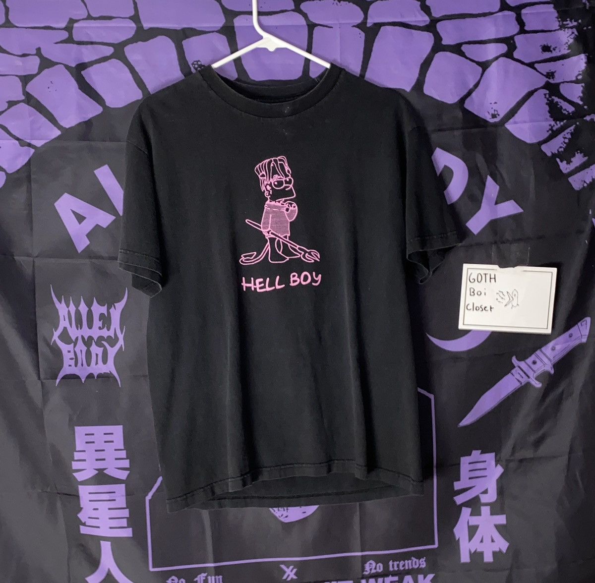 GOTHBOICLIQUE × LIL PEEP × Superrradical Black Hellboy tee | Grailed