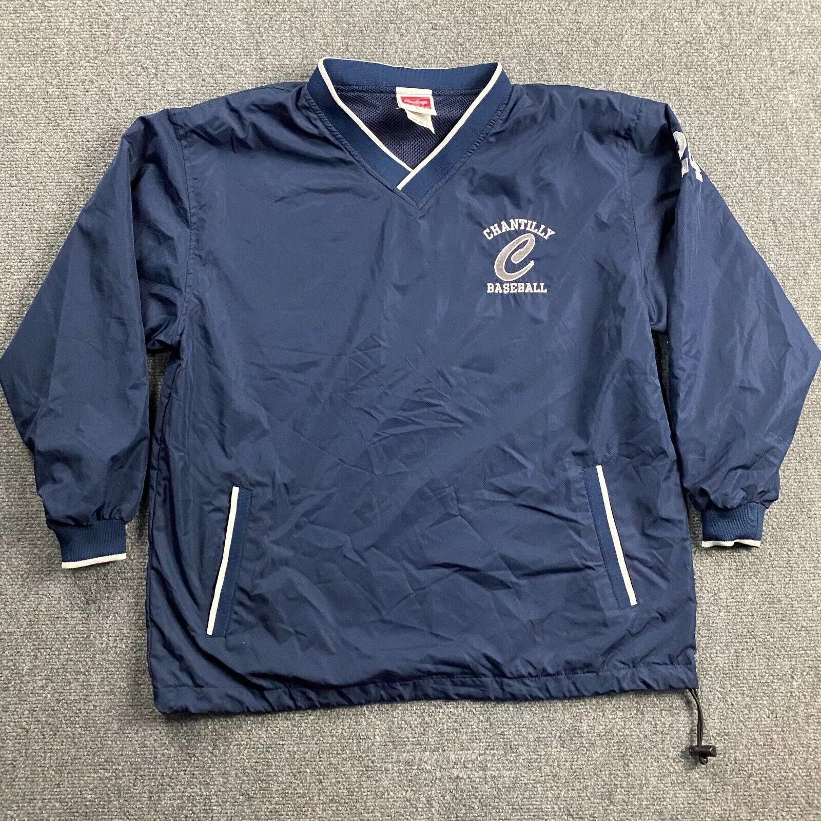 Other × Vintage Chantilly Baseball Windbreaker Men Large Mesh Lined ...