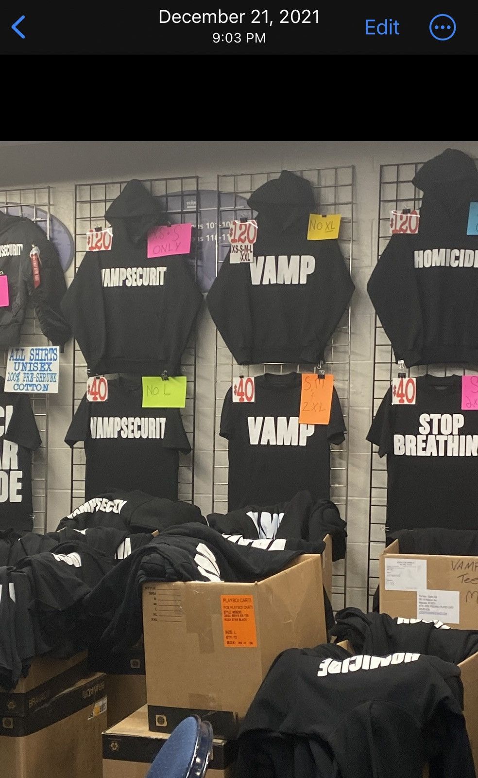 Hype playboi carti vamp hoodie (concert merch) | Grailed
