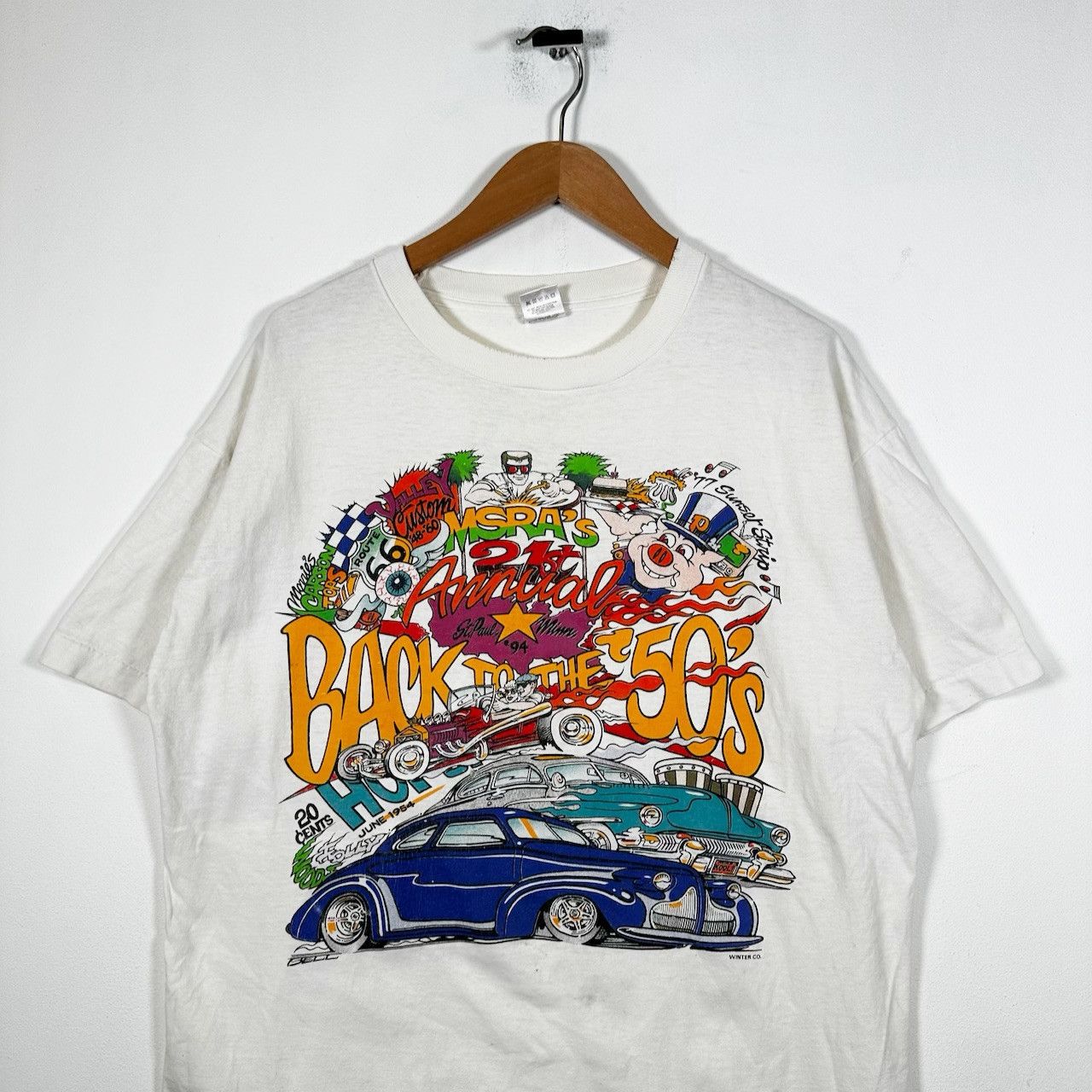 Vintage Vintage 1994 MSRA Back to the 50s Racing Graphic Tee | Grailed