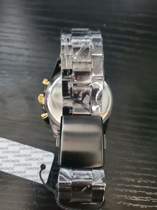 Chronographe Suisse 🔥Men's Chronos Watch Quartz Watch Black Steel Strap ...