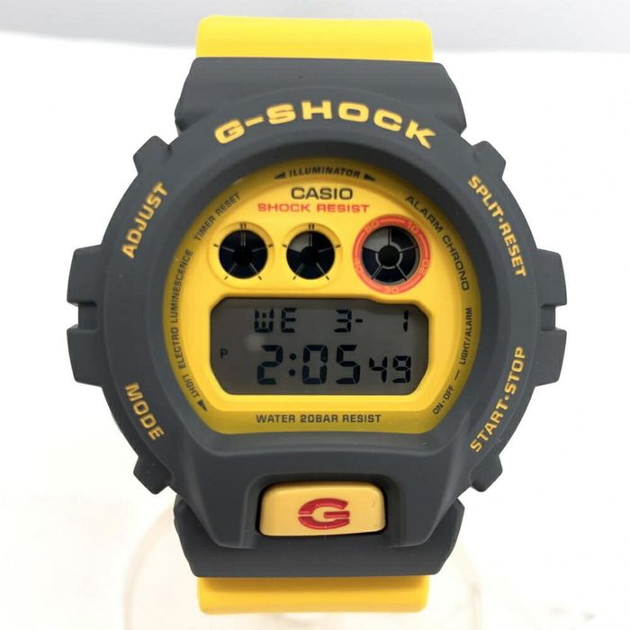 Casio CASIO G-SHOCK DW-6900Y wristwatch digital yellow tag attaching G ...