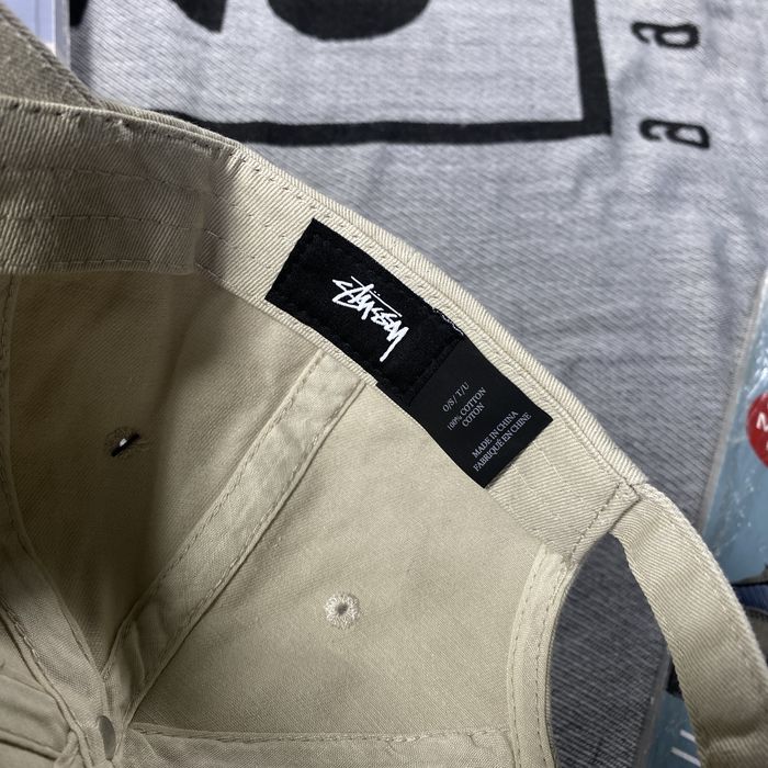 Stussy STUSSY SMALL LOGO CREAM CAP HAT | Grailed