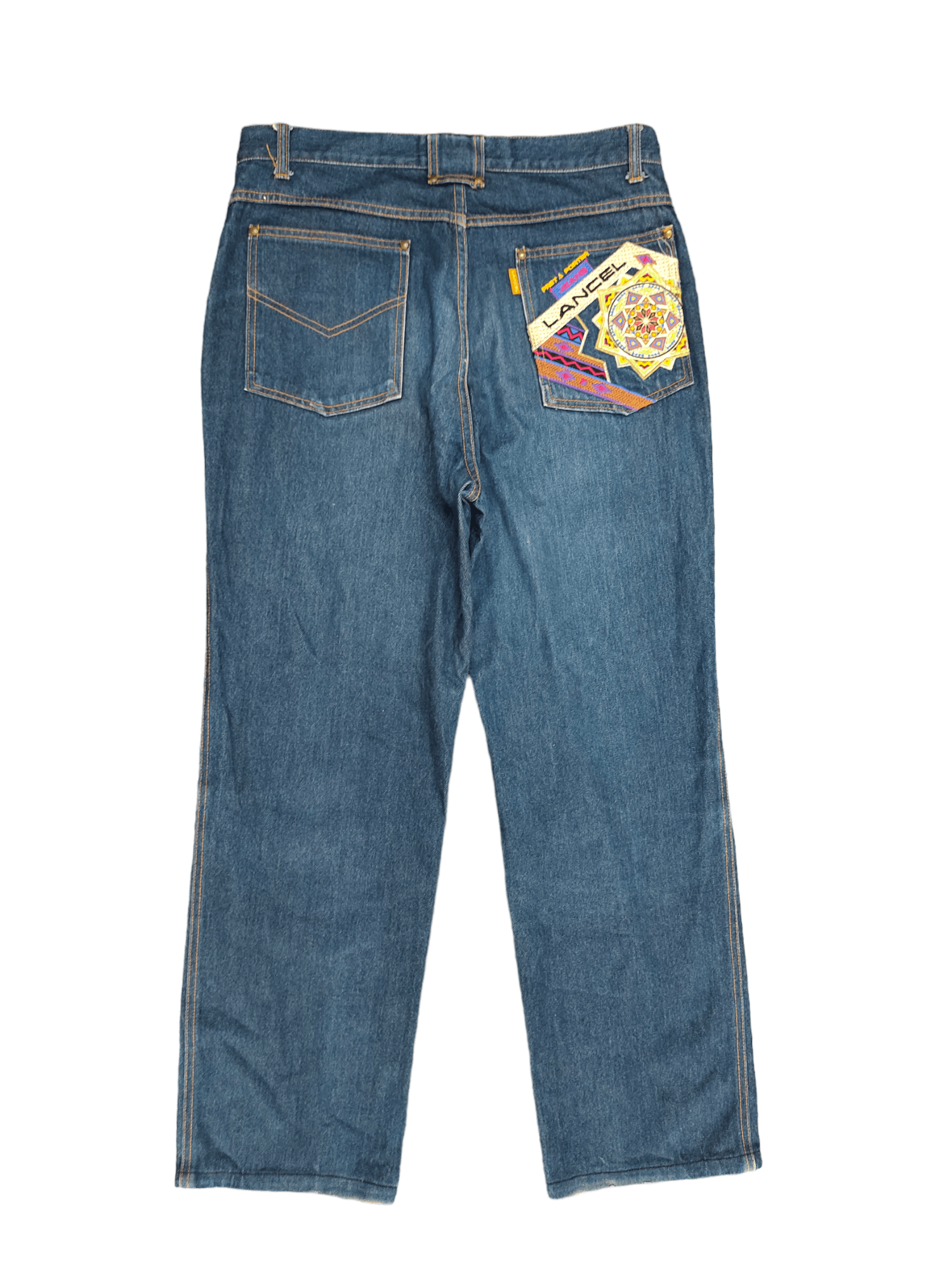 Lancel Baggy Jeans Lancel Paris Navajo native Design Denim Jeans | Grailed