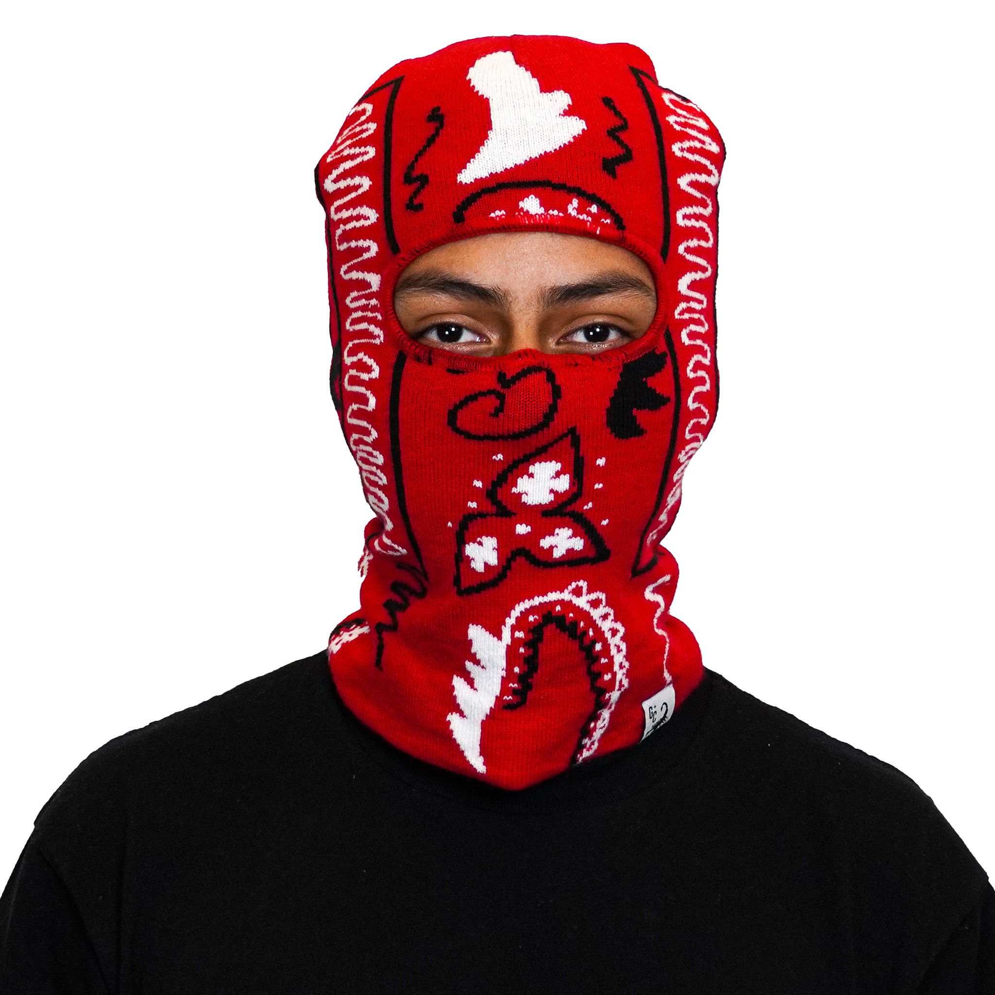 Youths in Balaclava Pasiley Knitted Balaclava ski mask beanie cap Ski ...