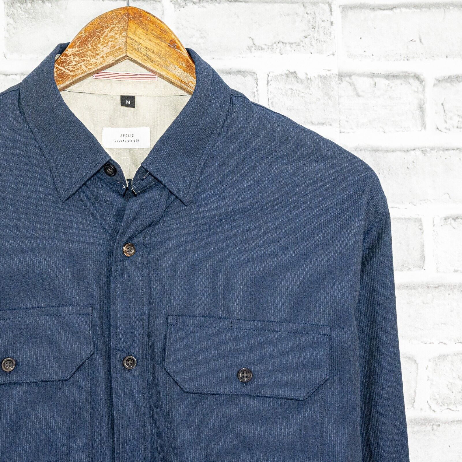 Apolis APOLIS Global Citizen Men's Button up Shirt textured ribbed ...