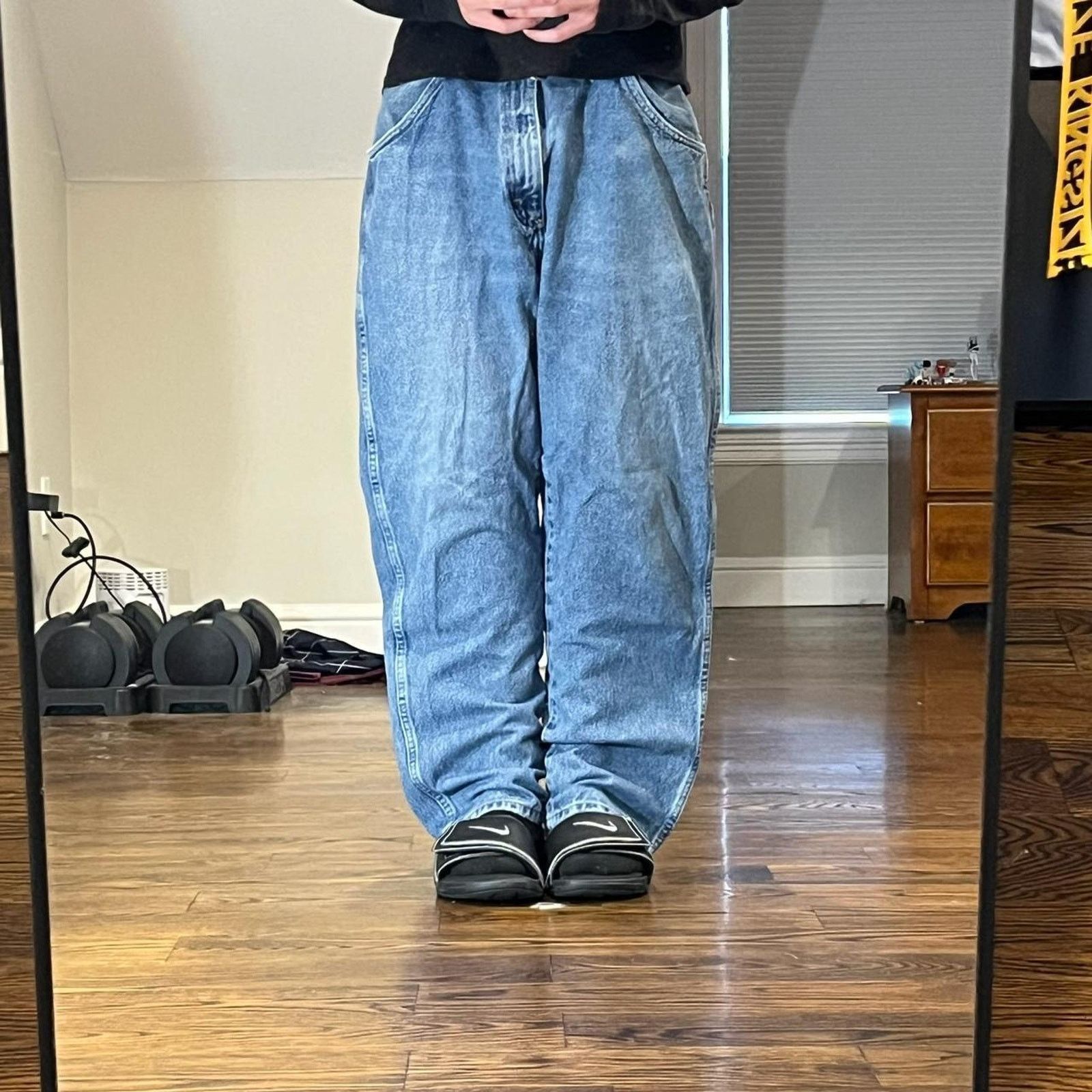 Wrangler vintage 2000s baggy wide leg faded stonewash rustler | Grailed