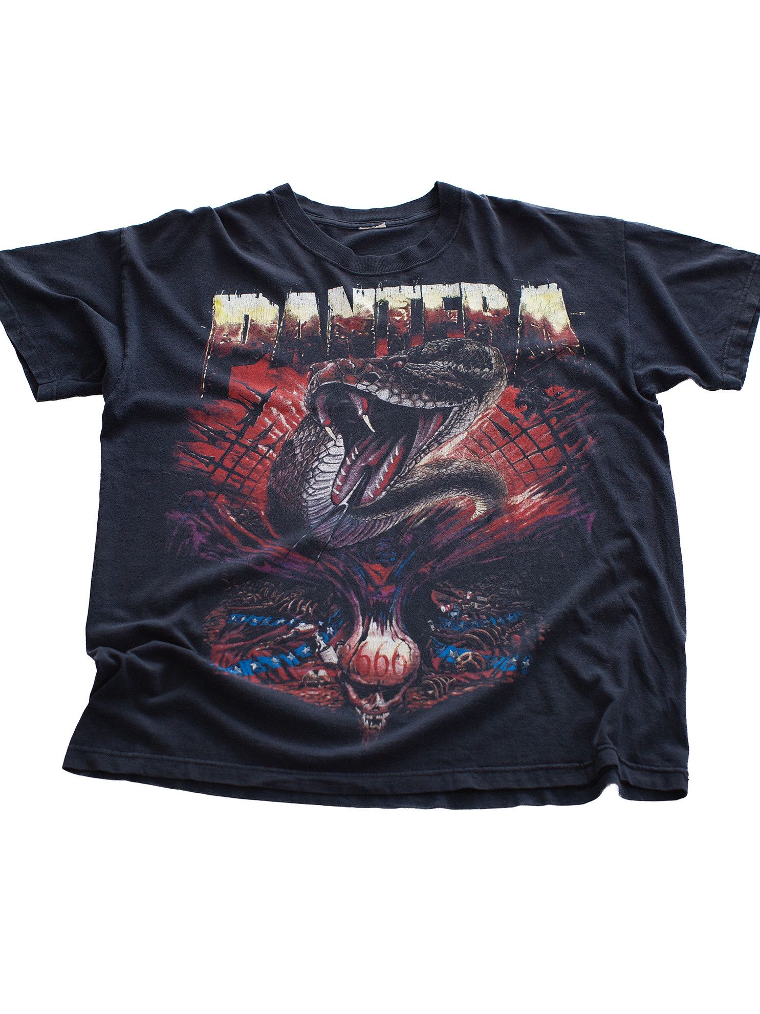 Band Tees × Vintage Vintage Late 90s Pantera Bootleg Metal Band AOP T ...