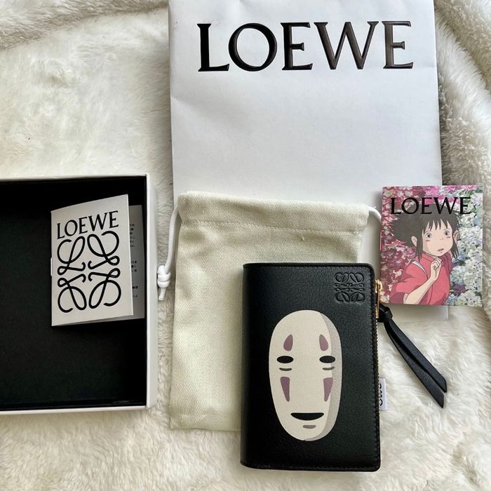 Loewe Loewe x Spirited Away Collab Kaonashi Slim Zip Bifold Wallet ...