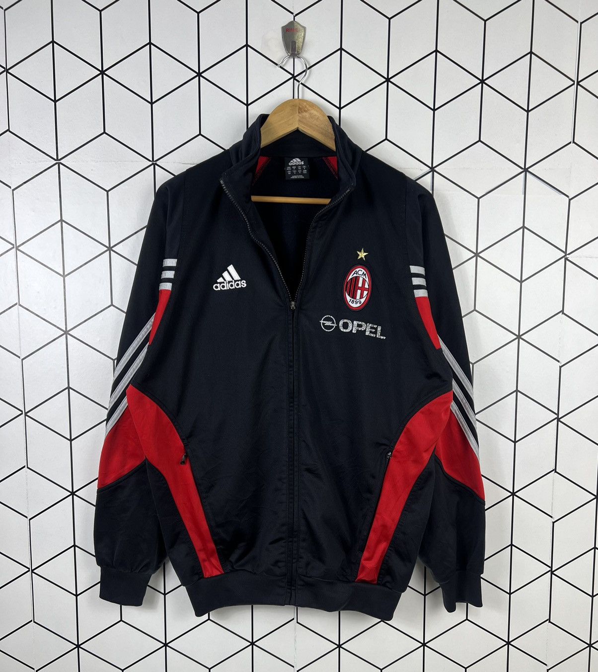 Jersey × Soccer Jersey × Vintage Vintage AC MILAN Opel Training Jacket ...
