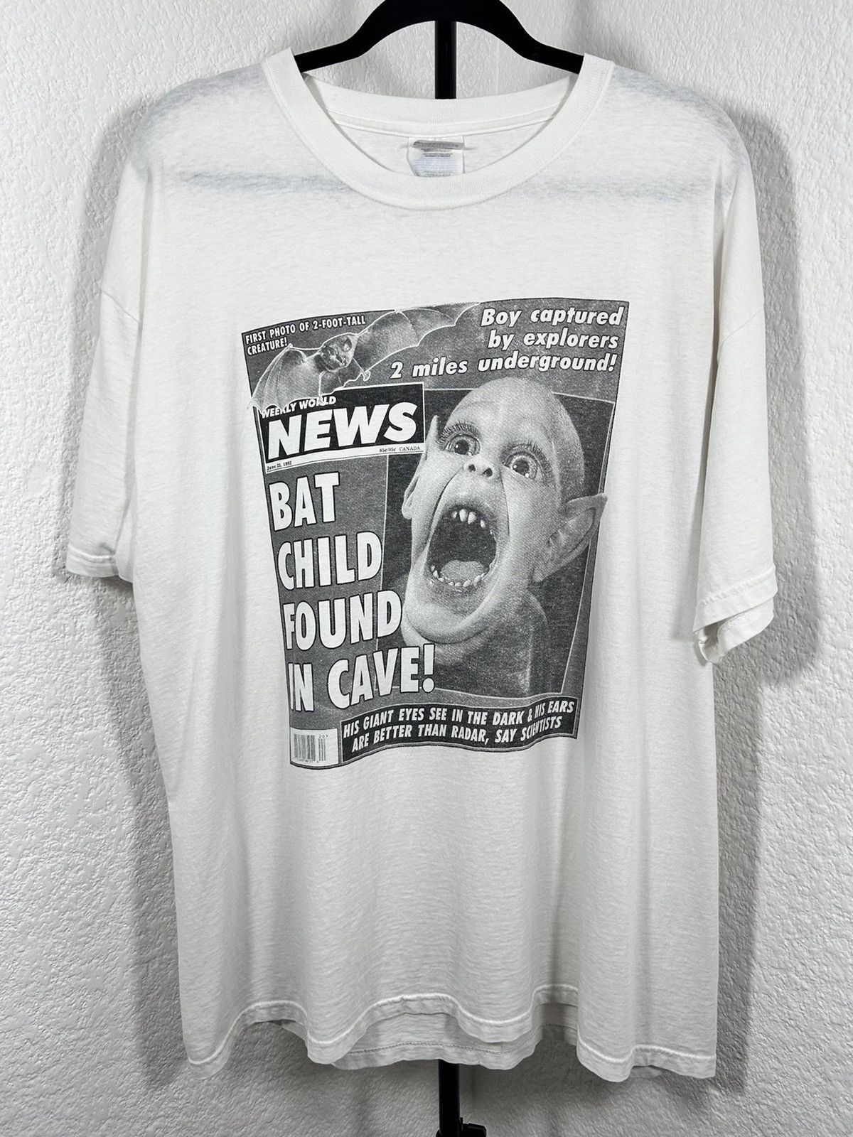 Travis Scott × Vintage BAT CHILD FOUND IN A CAVE VINTAGE SHIRT | Grailed