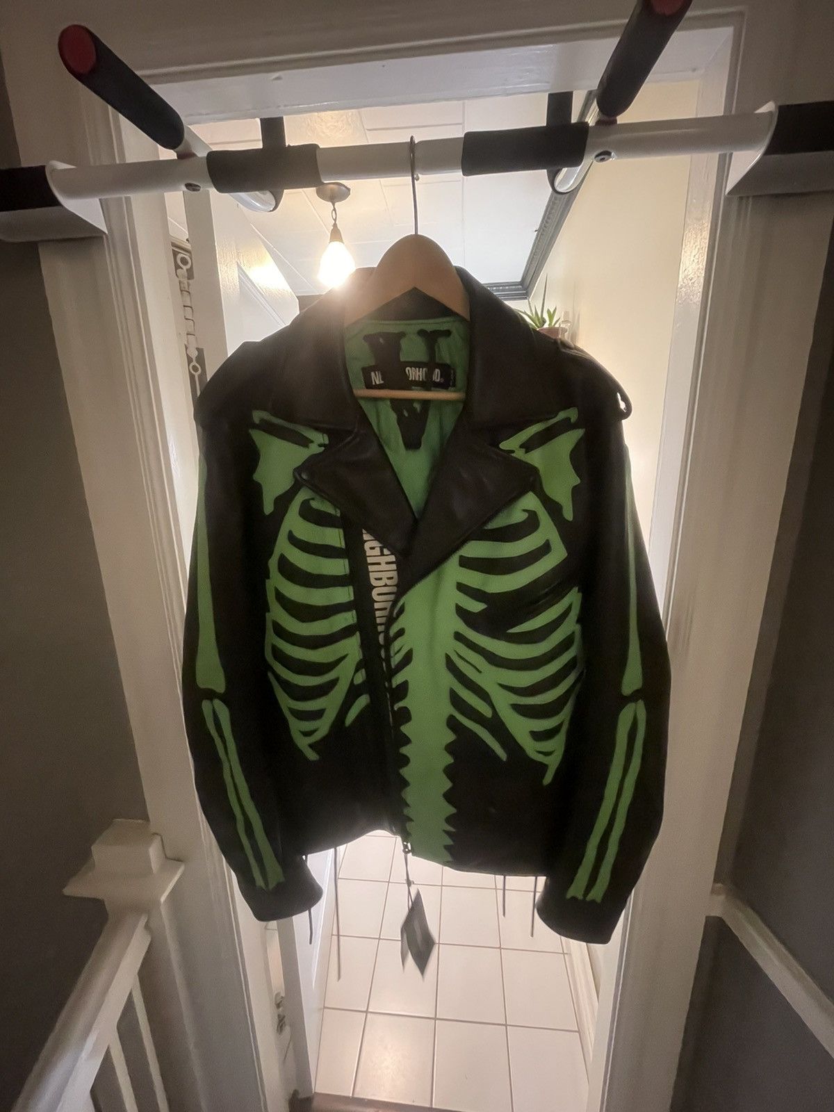 Neighborhood × Vlone Vlone x Neighborhood Skeleton Jacket | Grailed
