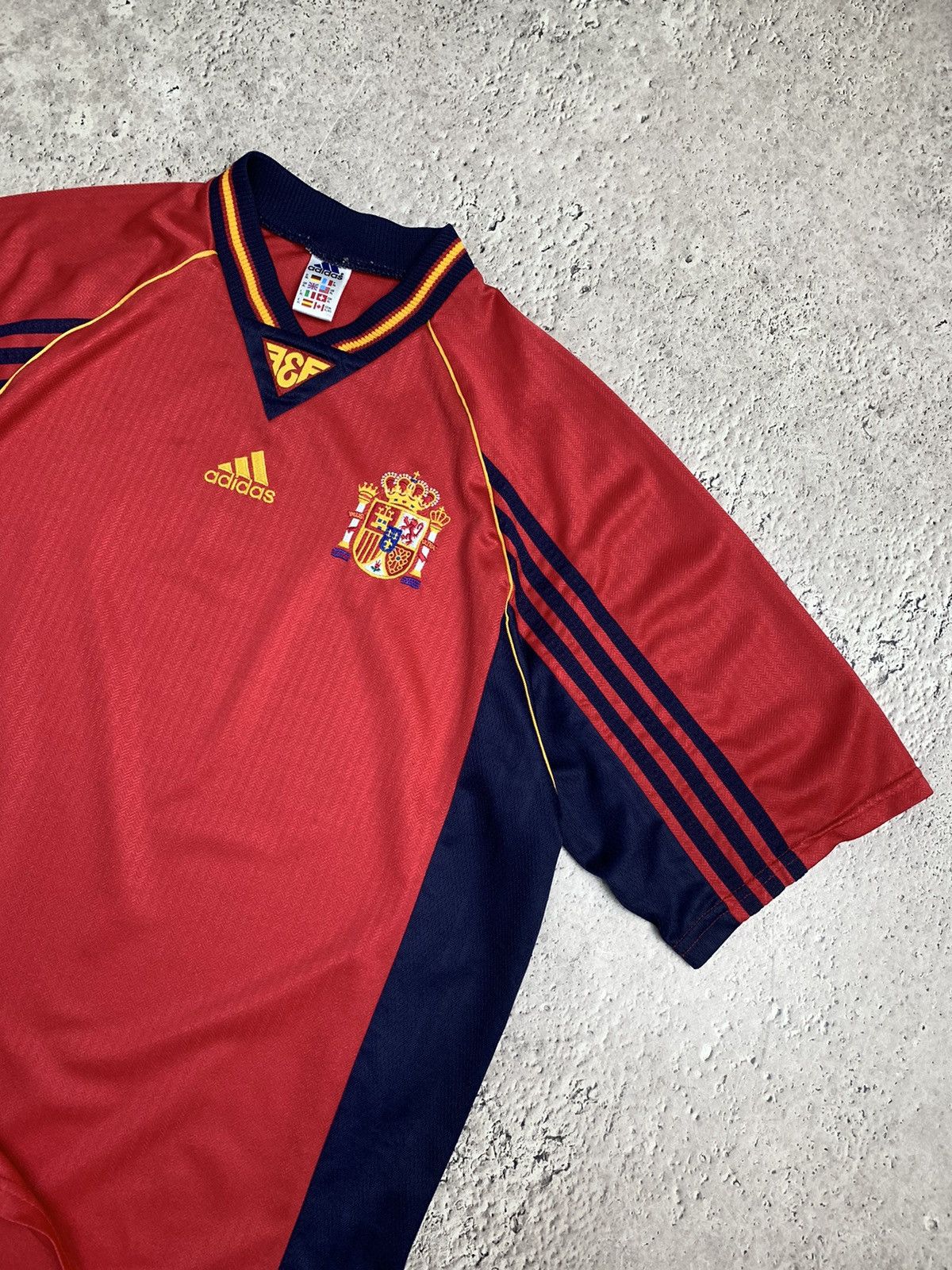 Adidas Spain National Adidas Vintage Home Soccer Jersey 1998 | Grailed