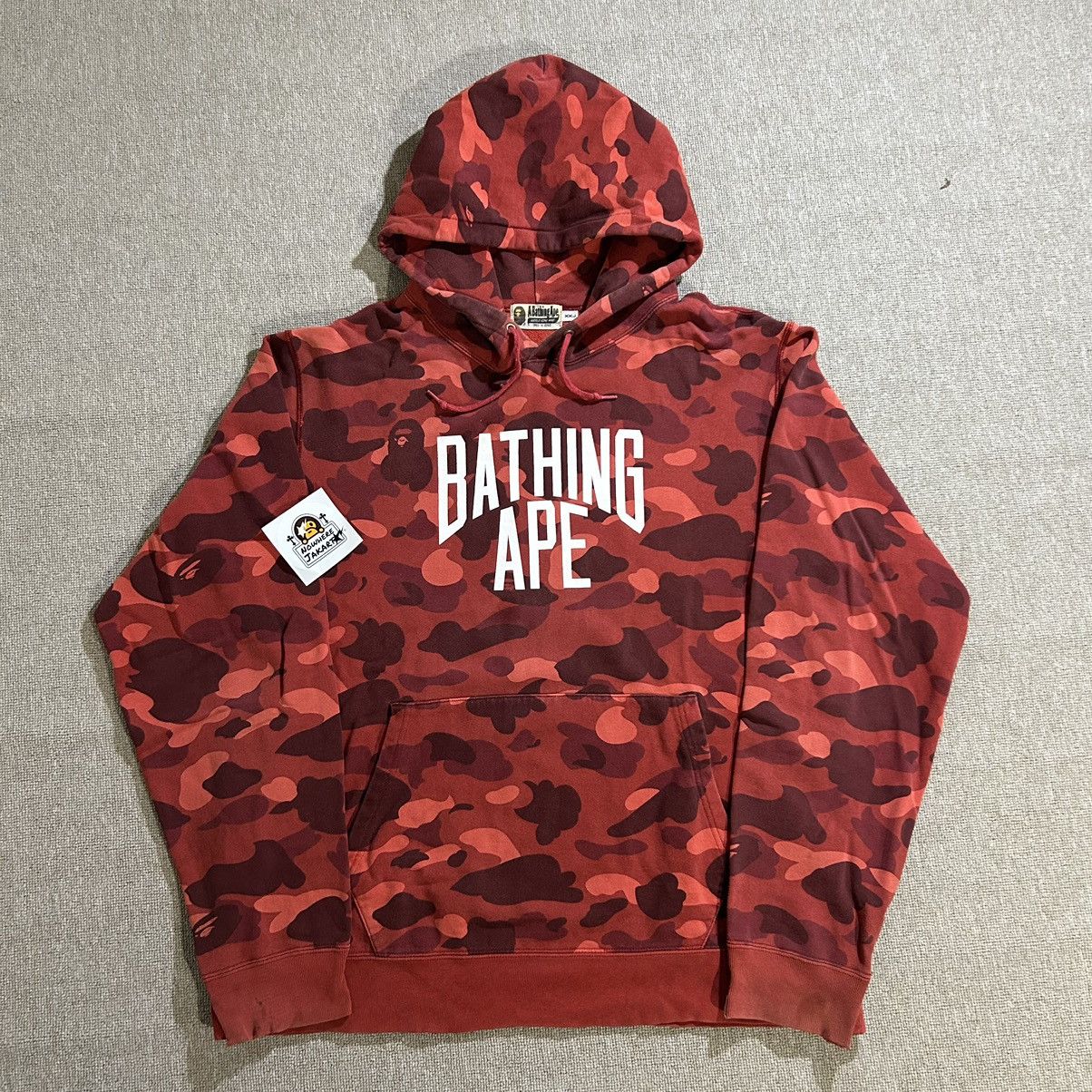 Bape Color Camo NYC Logo Pullover Hoodie | Grailed