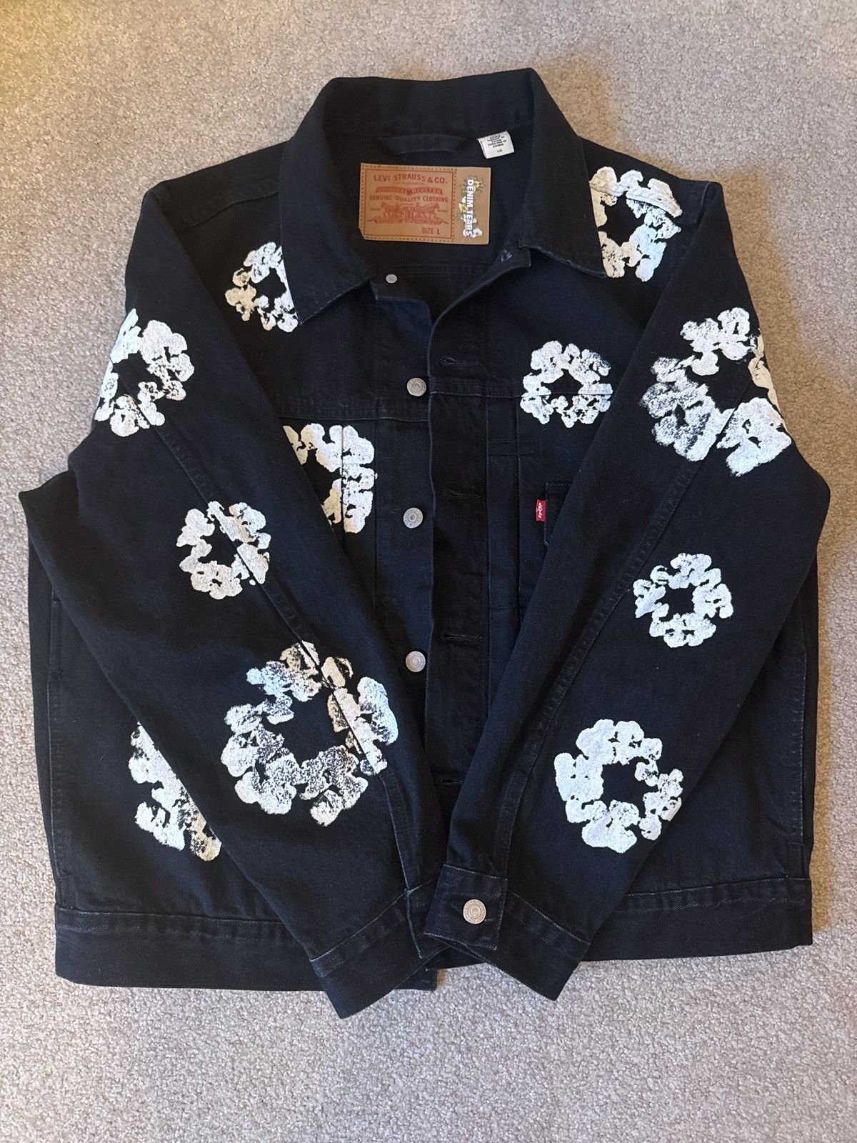 DENIM TEARS Denim Tears Black Denim Jacket | Grailed