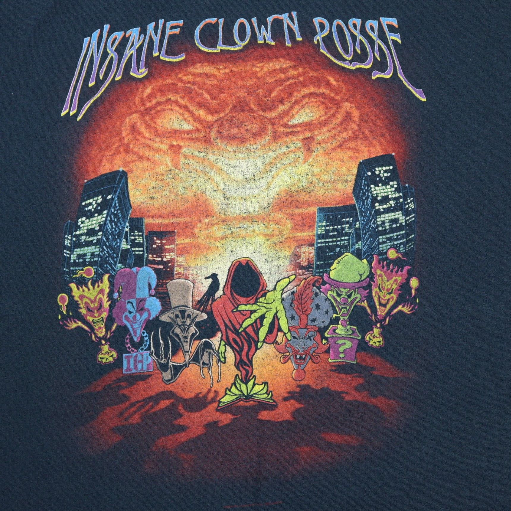 Vintage VINTAGE ICP Insane Clown Posse Band T-Shirt Faded Black ...