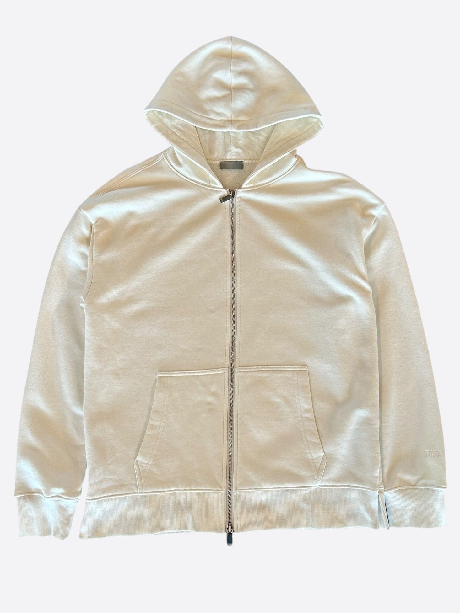Dior Dior White Oblique Zip Up Hoodie | Grailed